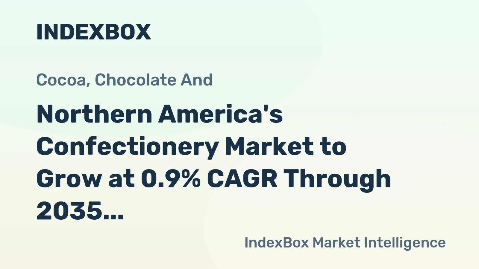 Northern America's Confectionery Market to Grow at 0.9% CAGR Through 2035