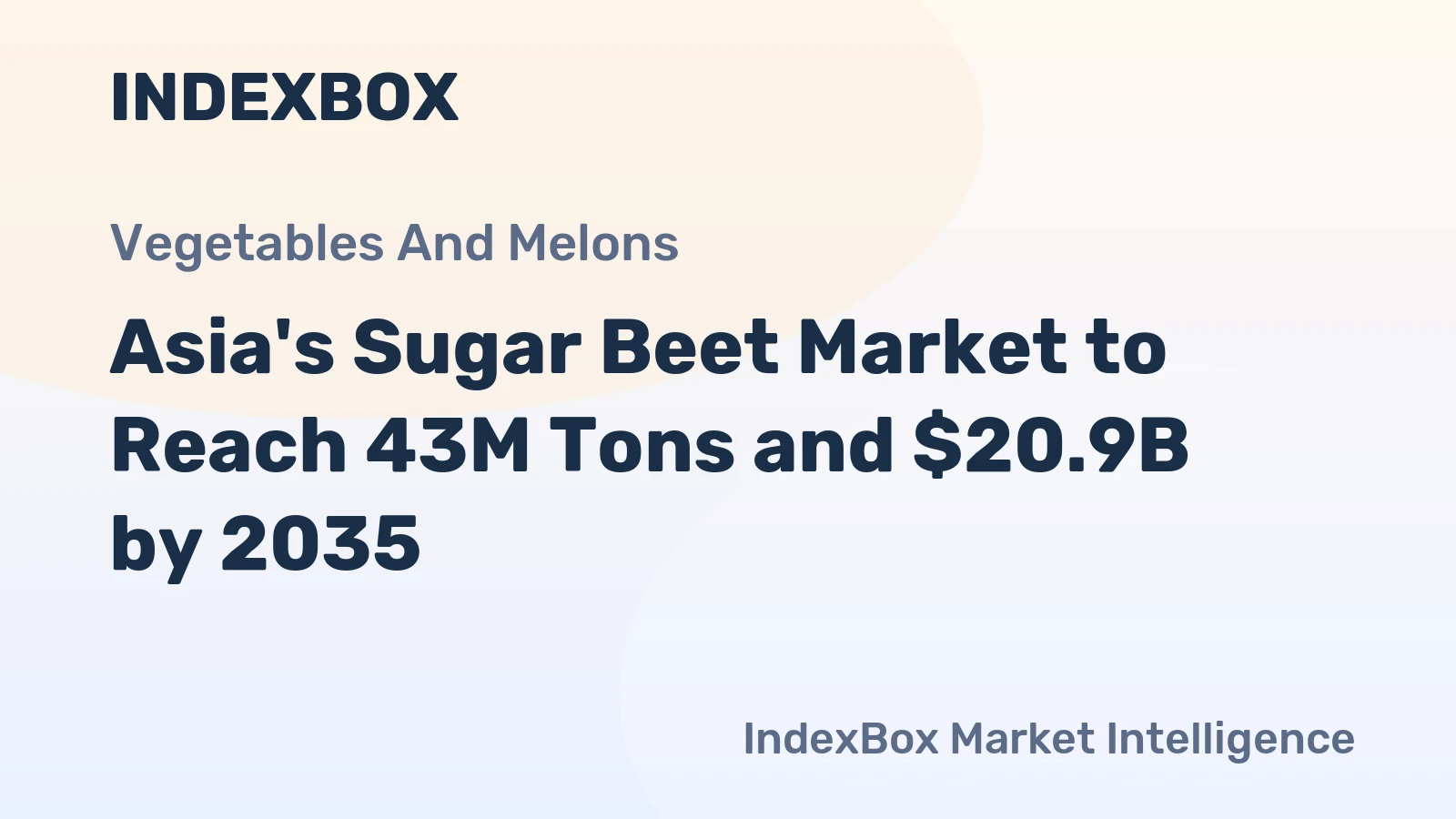 Asia's Sugar Beet Market to Reach 43M Tons and $20.9B by 2035