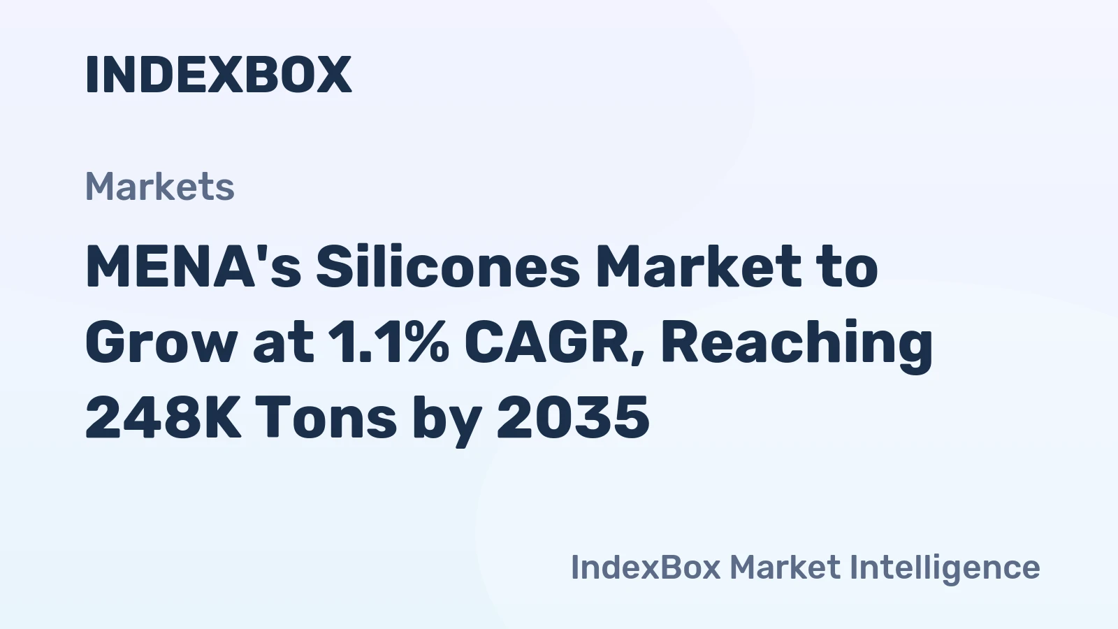 MENA's Silicones Market to Grow at 1.1% CAGR, Reaching 248K Tons by 2035