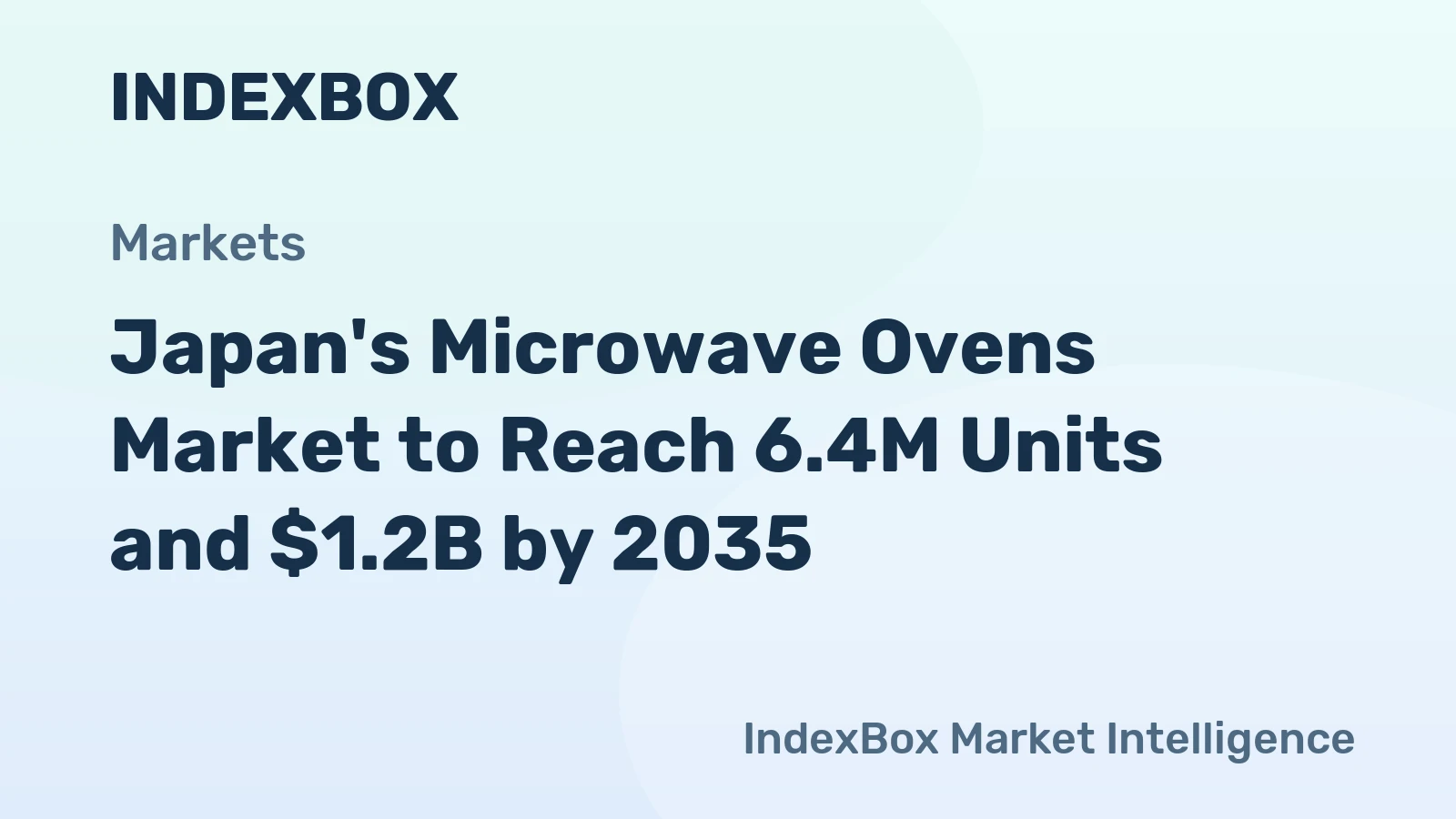 Japan's Microwave Ovens Market to Reach 6.4M Units and $1.2B by 2035