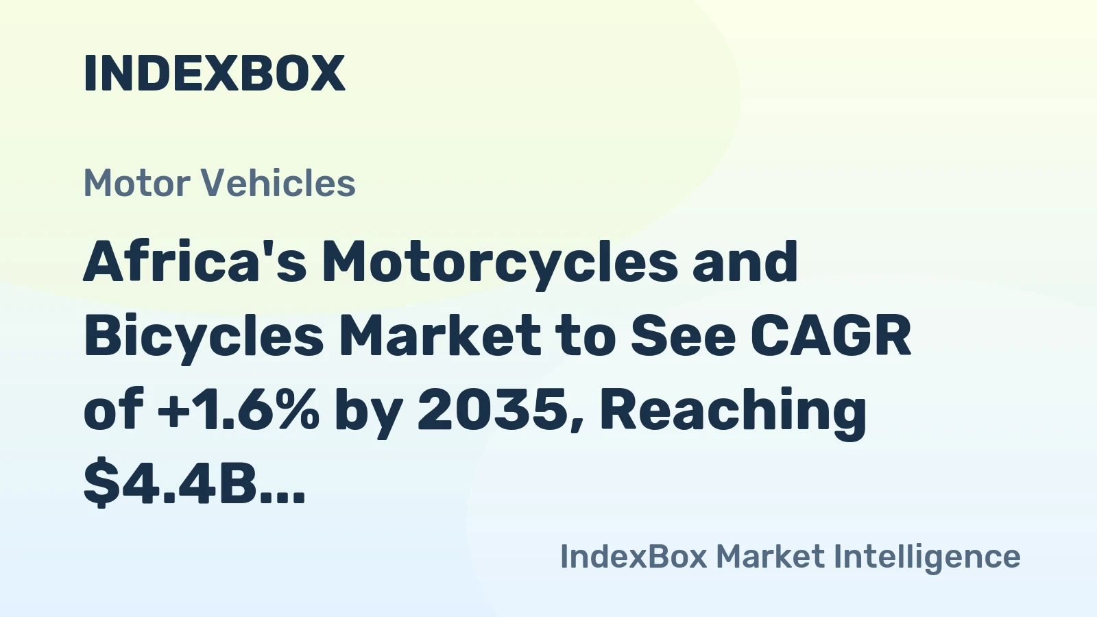 Africa's Motorcycles and Bicycles Market to See CAGR of +1.6% by 2035, Reaching $4.4B in Value