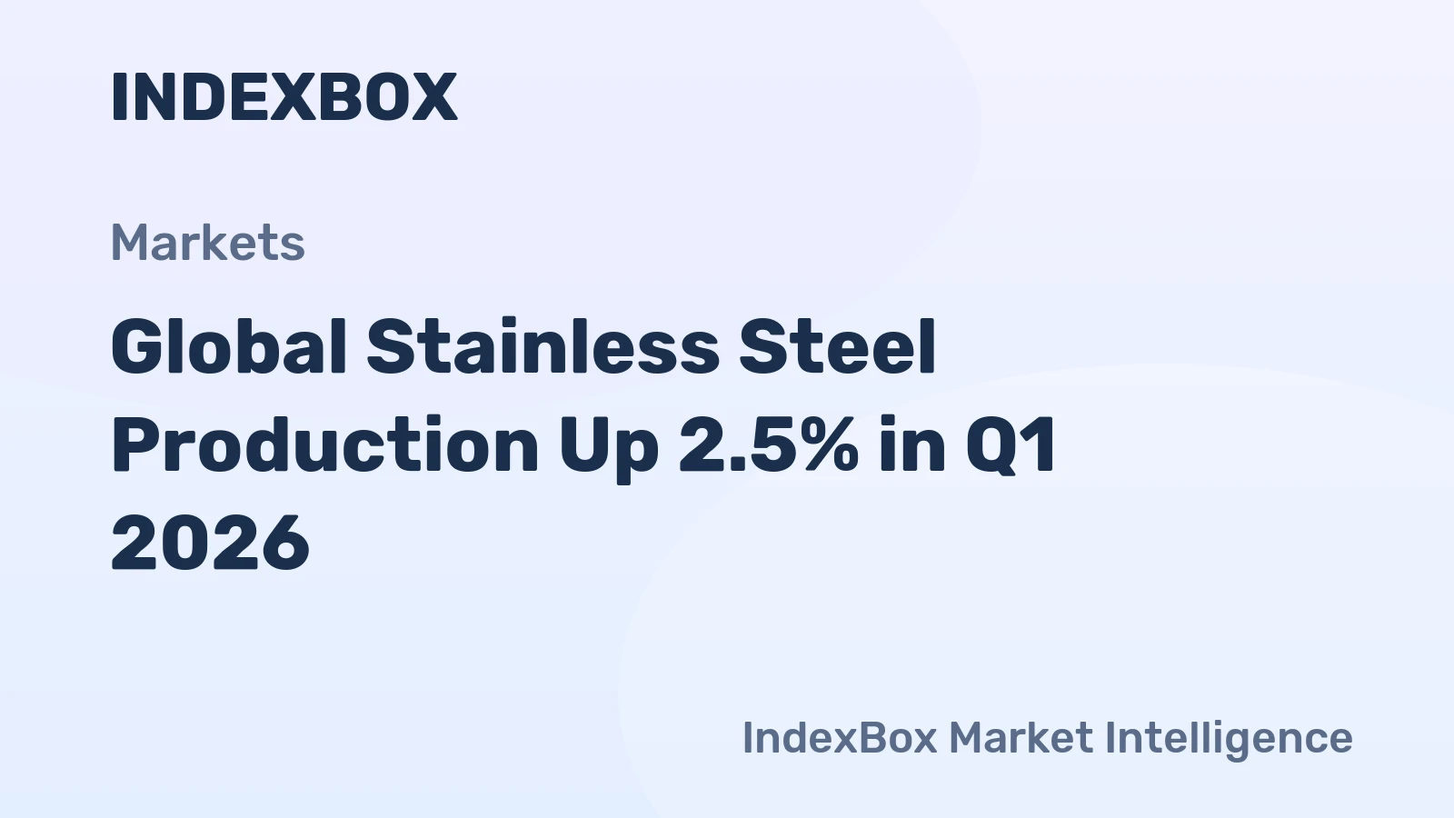 Global Stainless Steel Production Up 2.5% in Q1 2026
