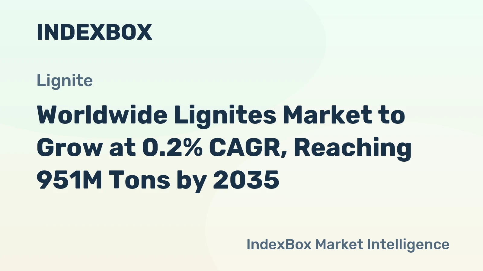 Worldwide Lignites Market to Grow at 0.2% CAGR, Reaching 951M Tons by 2035