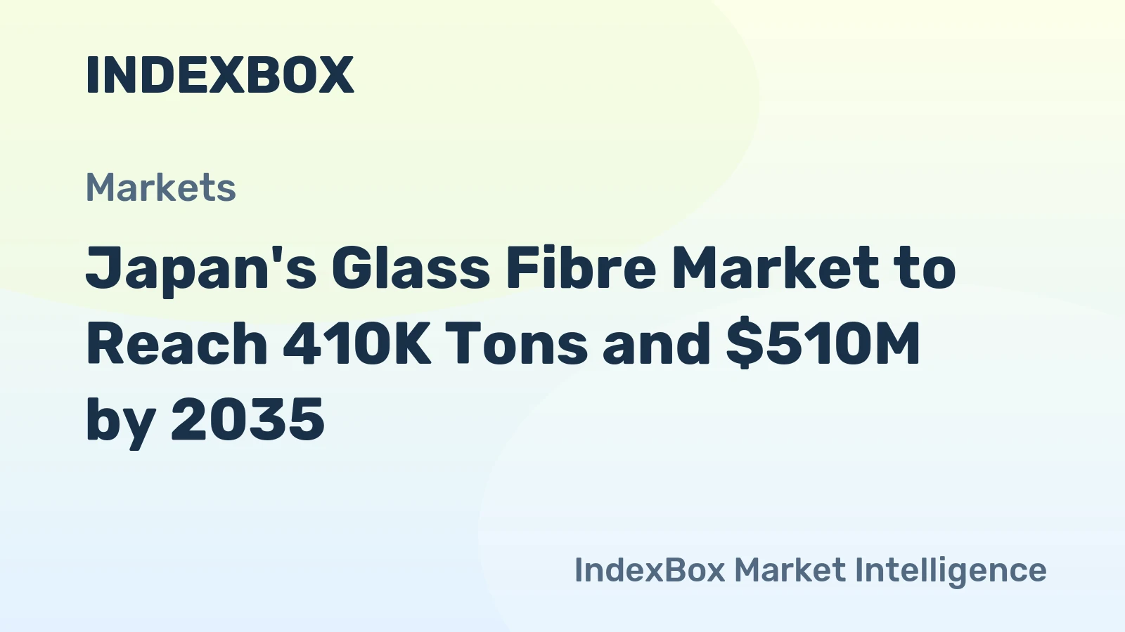 Japan's Glass Fibre Market to Reach 410K Tons and $510M by 2035