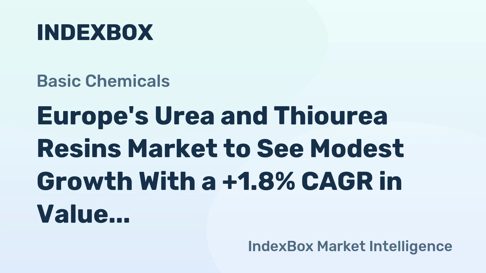 Europe's Urea and Thiourea Resins Market to See Modest Growth With a +1.8% CAGR in Value