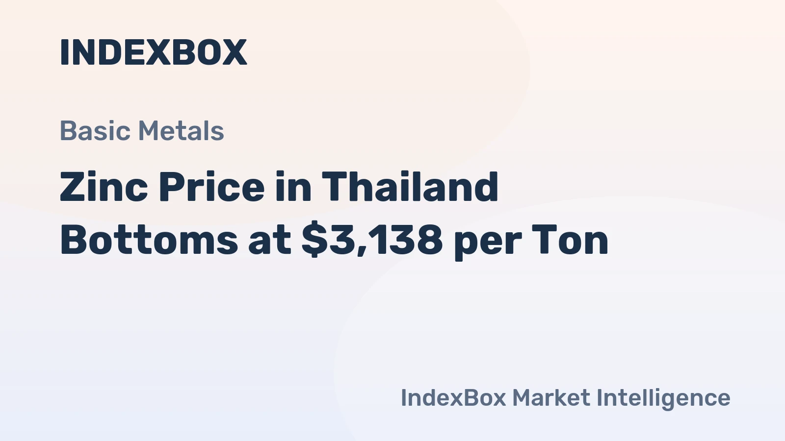 Zinc Price in Thailand Bottoms at $3,138 per Ton