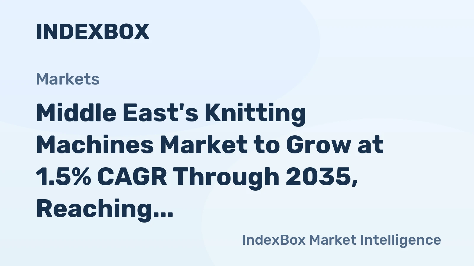 Middle East's Knitting Machines Market to Grow at 1.5% CAGR Through 2035, Reaching 27K Units
