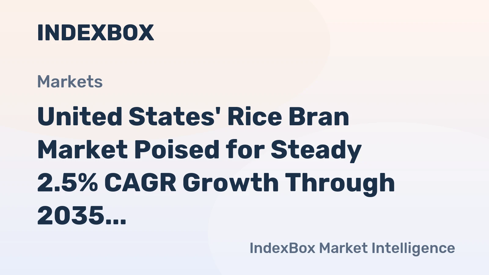 United States' Rice Bran Market Poised for Steady 2.5% CAGR Growth Through 2035