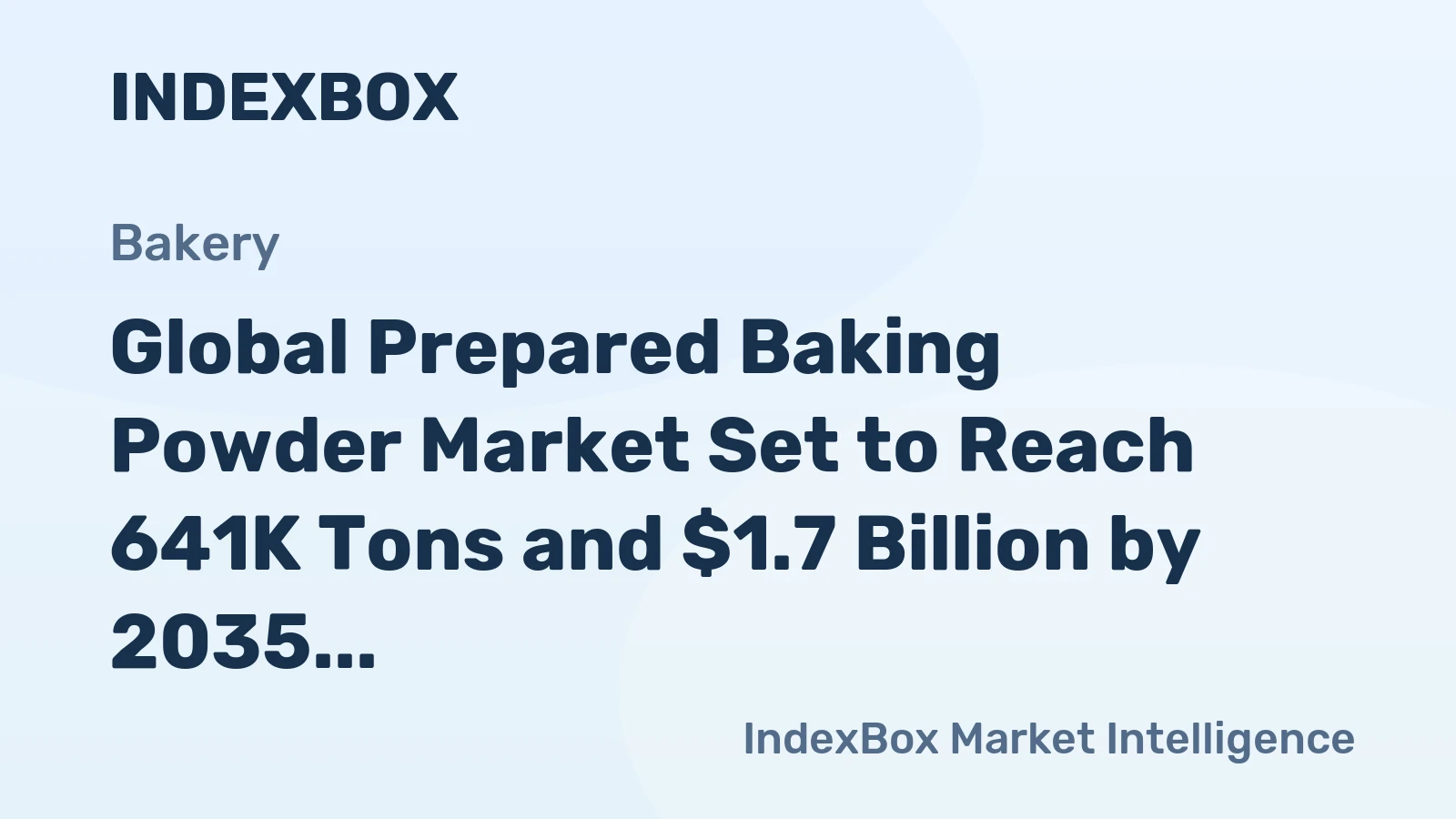 Global Prepared Baking Powder Market Set to Reach 641K Tons and $1.7 Billion by 2035
