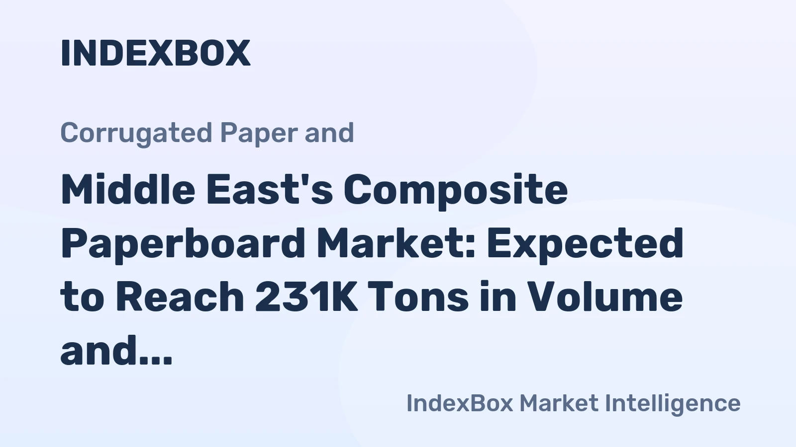 Middle East's Composite Paperboard Market: Expected to Reach 231K Tons in Volume and $254M in Value by 2035