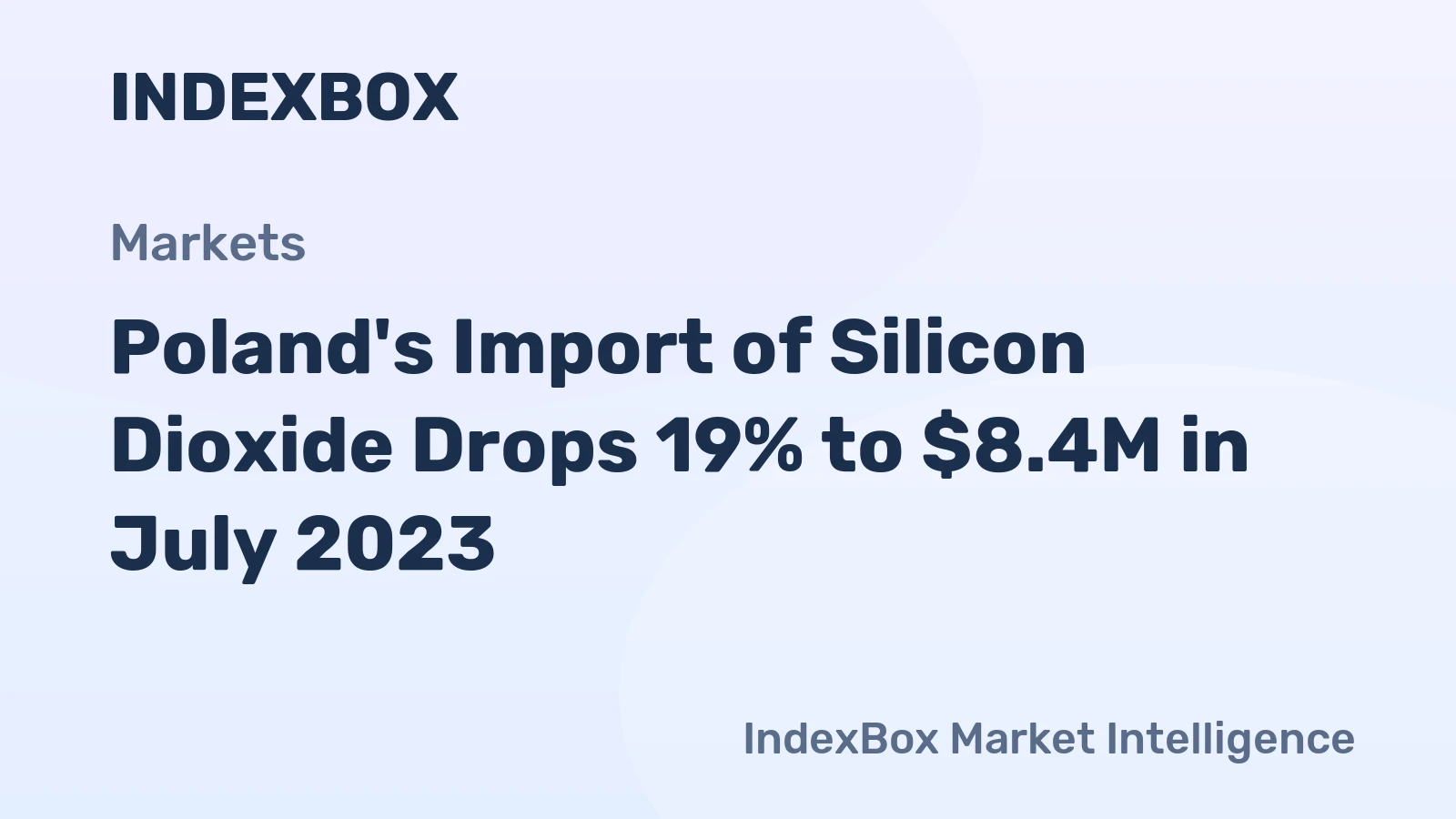 Poland's Import of Silicon Dioxide Drops 19% to $8.4M in July 2023