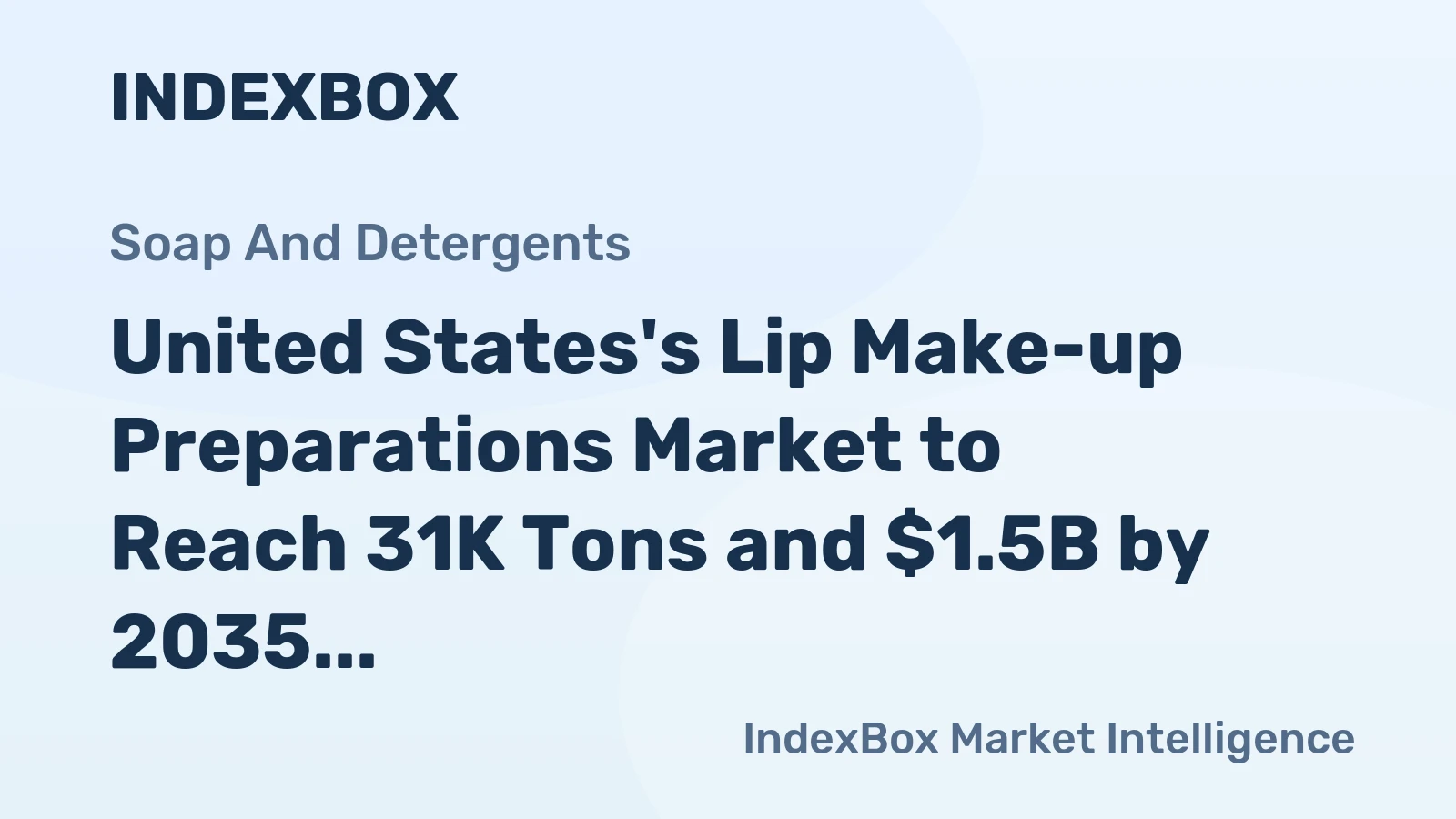 United States's Lip Make-up Preparations Market to Reach 31K Tons and $1.5B by 2035