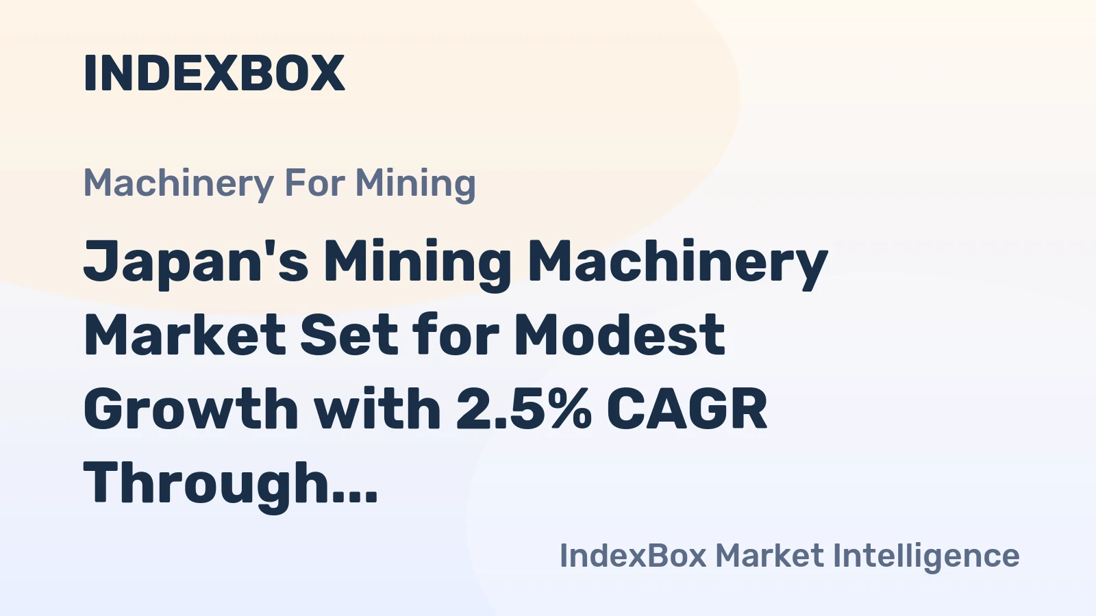 Japan's Mining Machinery Market Set for Modest Growth with 2.5% CAGR Through 2035