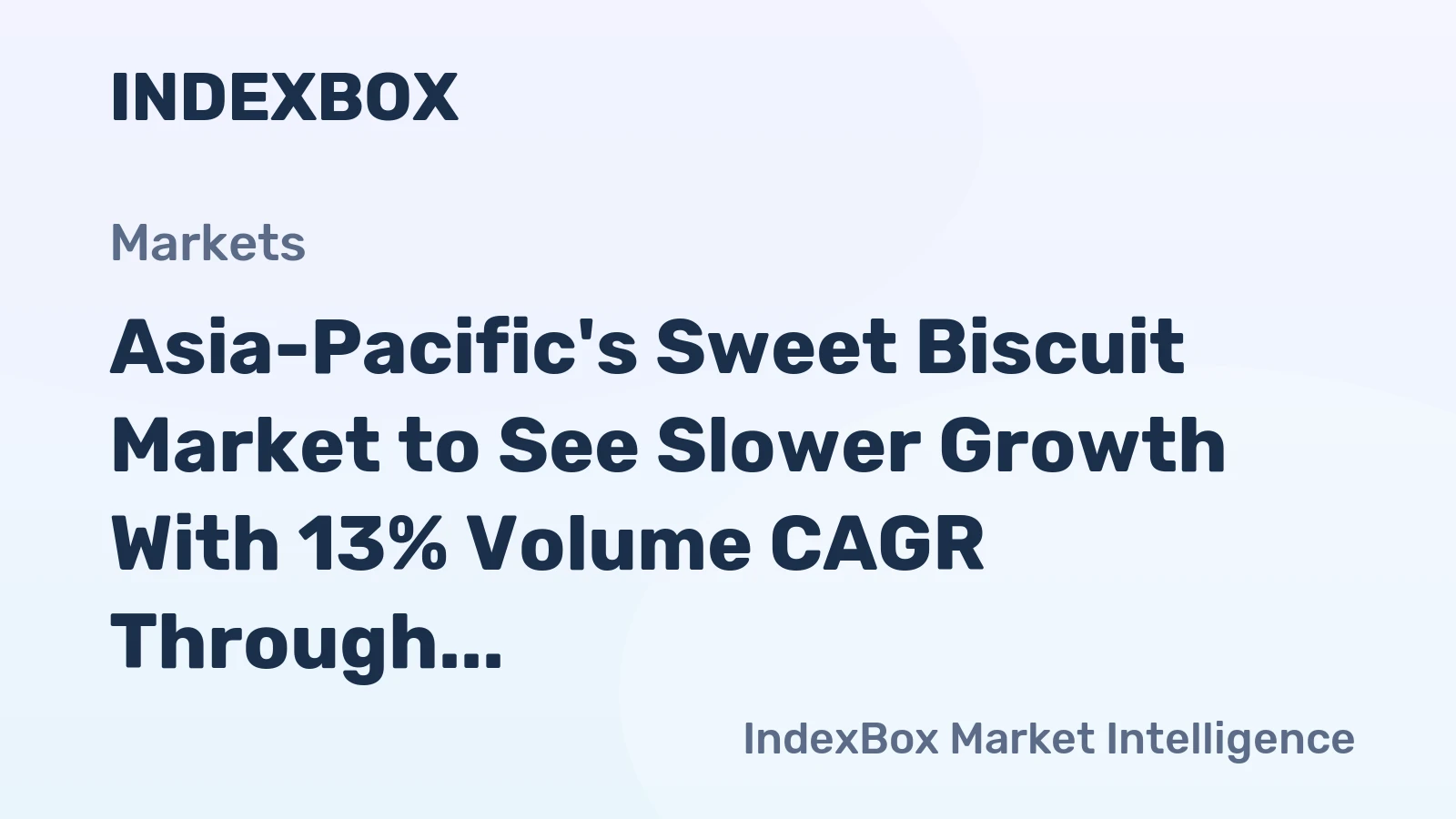 Asia-Pacific's Sweet Biscuit Market to See Slower Growth With 13% Volume CAGR Through 2035