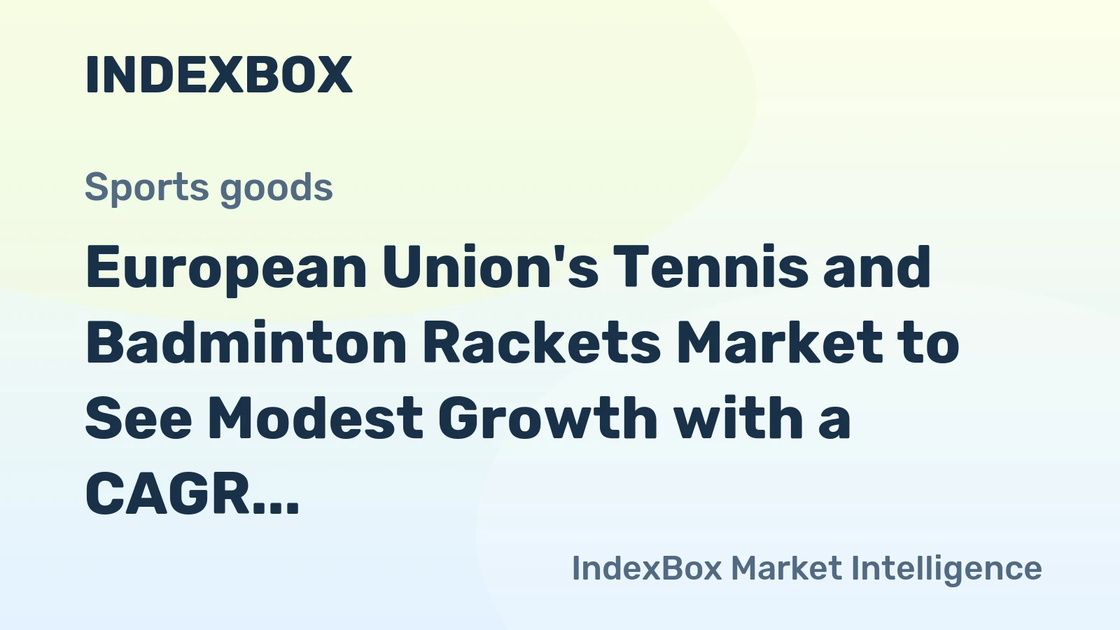 European Union's Tennis and Badminton Rackets Market to See Modest Growth with a CAGR of +0.2% from 2024-2035