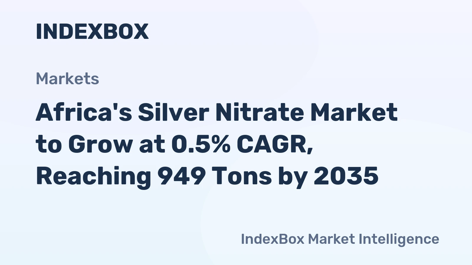Africa's Silver Nitrate Market to Grow at 0.5% CAGR, Reaching 949 Tons by 2035