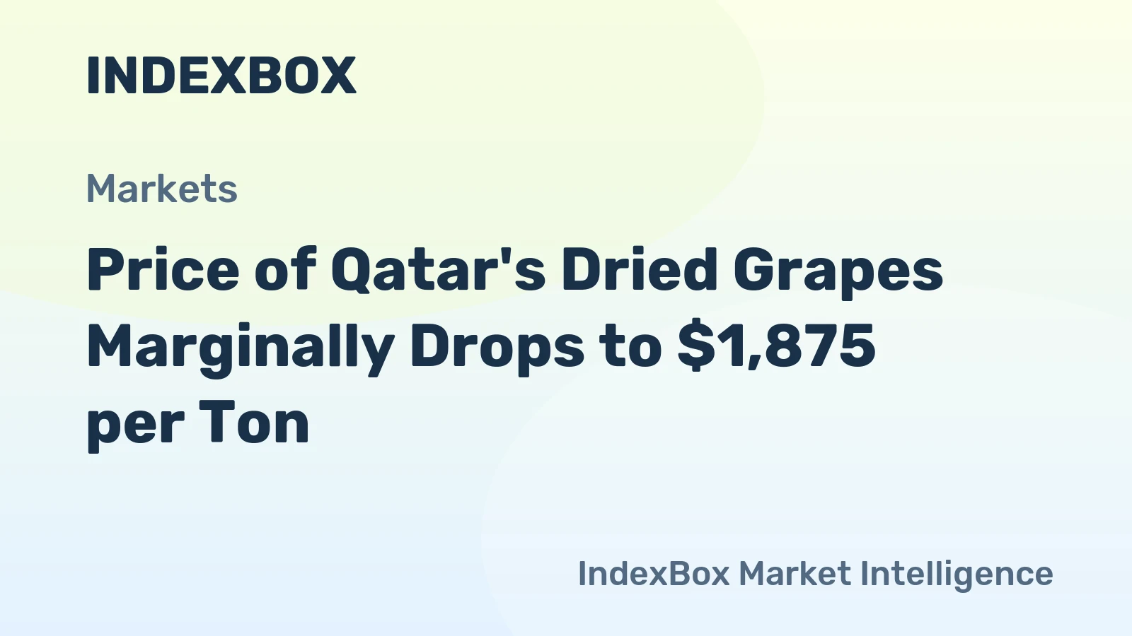 Price of Qatar's Dried Grapes Marginally Drops to $1,875 per Ton