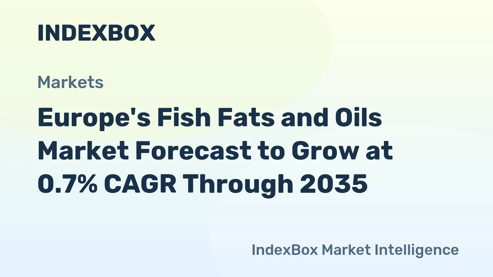 Europe's Fish Fats and Oils Market Forecast to Grow at 0.7% CAGR Through 2035