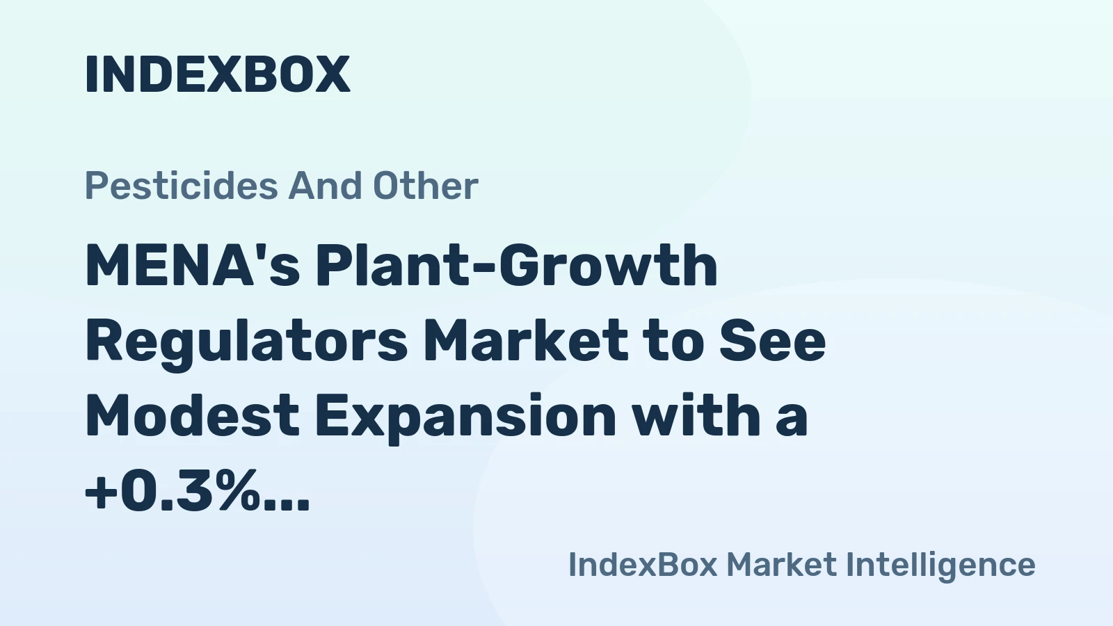 MENA's Plant-Growth Regulators Market to See Modest Expansion with a +0.3% Volume CAGR
