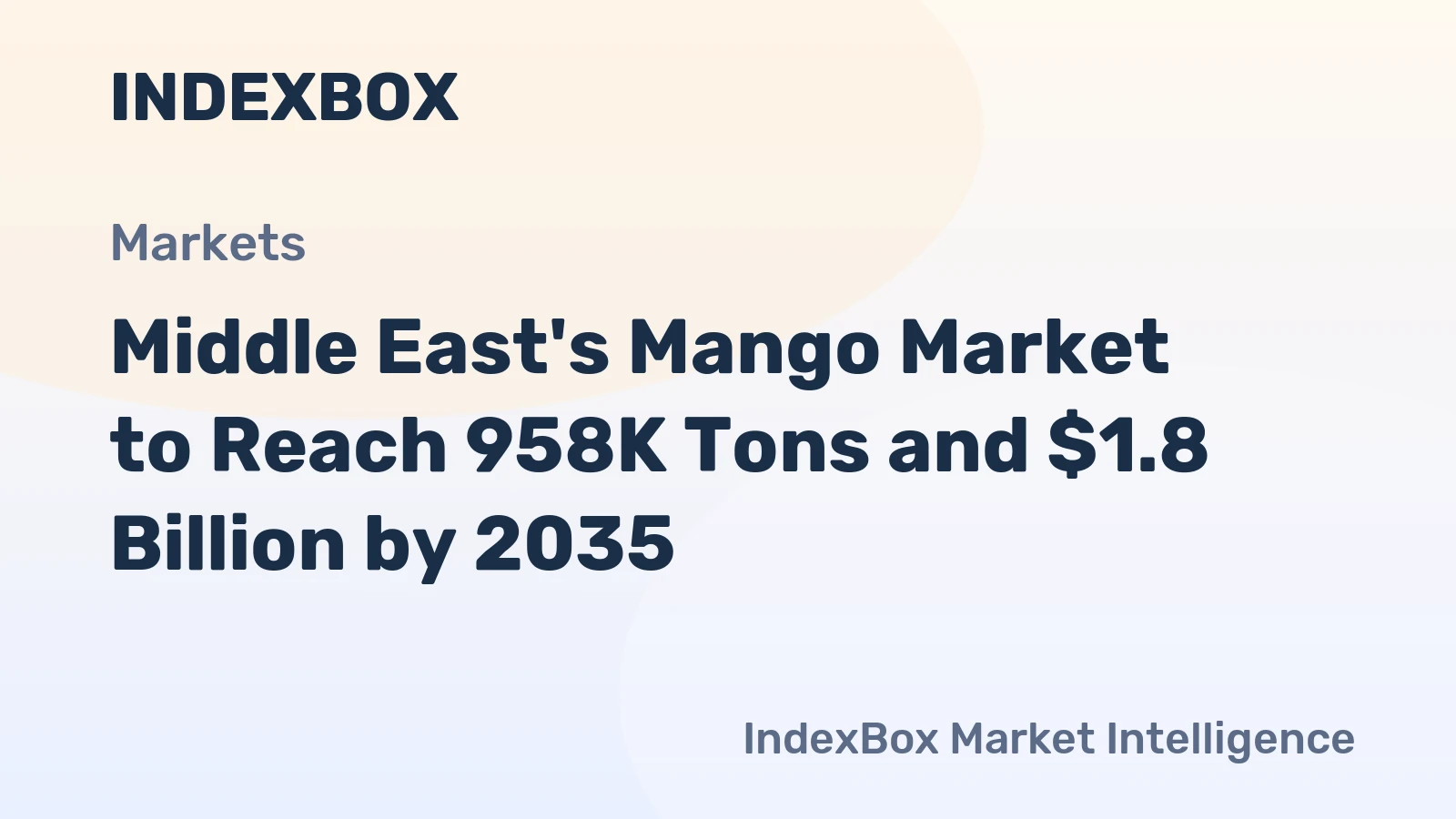 Middle East's Mango Market to Reach 958K Tons and $1.8 Billion by 2035