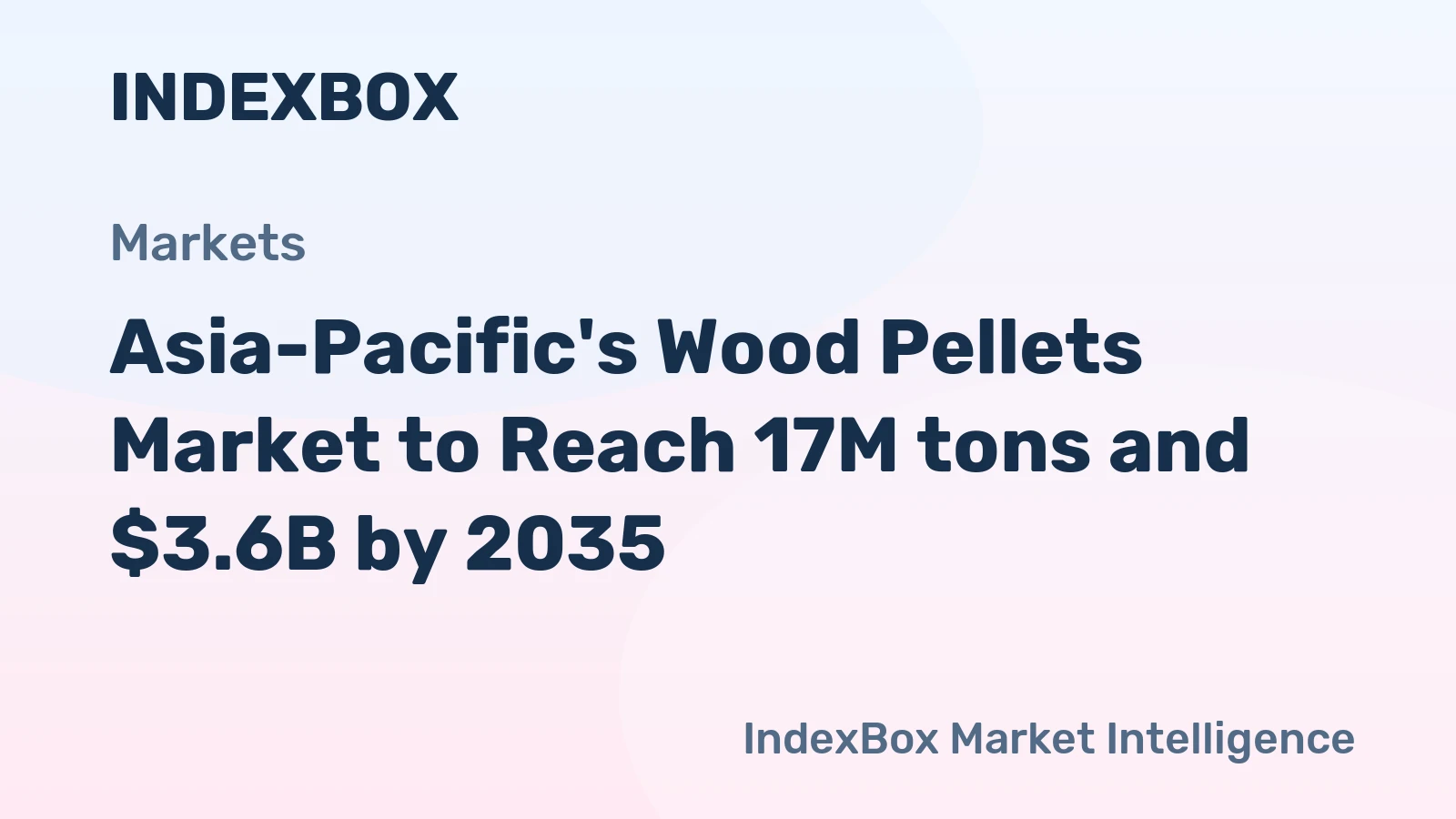 Asia-Pacific's Wood Pellets Market to Reach 17M tons and $3.6B by 2035