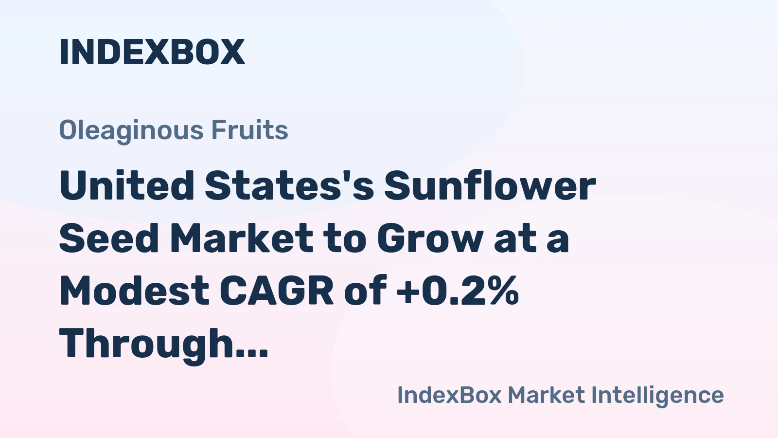 United States's Sunflower Seed Market to Grow at a Modest CAGR of +0.2% Through 2035