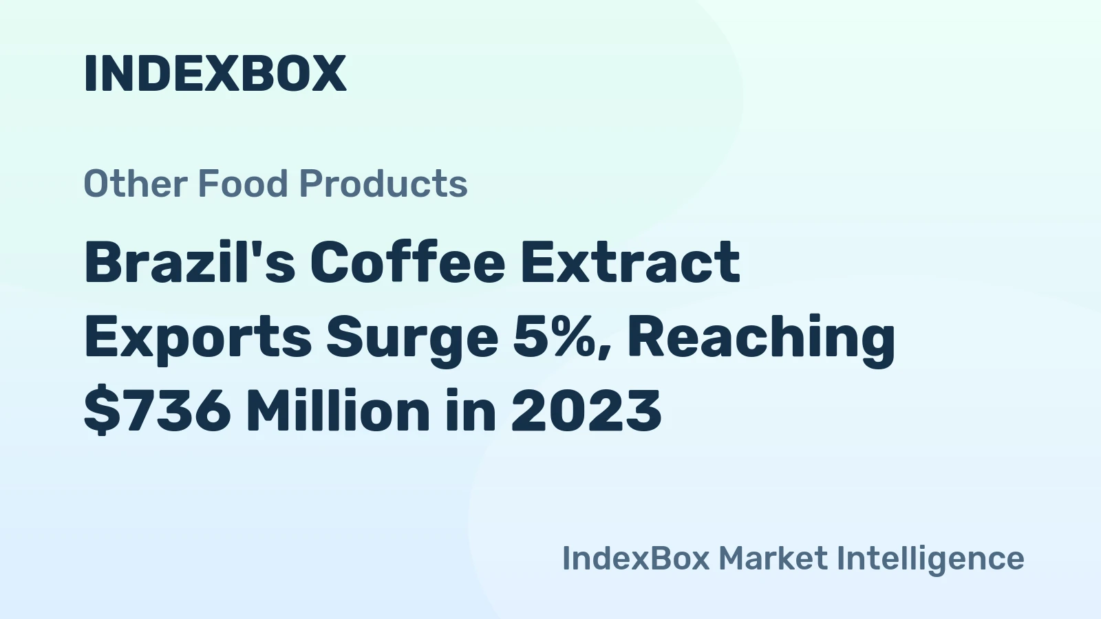 Brazil's Coffee Extract Exports Surge 5%, Reaching $736 Million in 2023