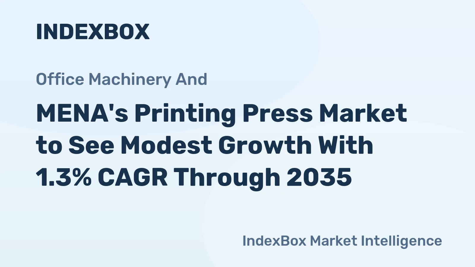 MENA's Printing Press Market to See Modest Growth With 1.3% CAGR Through 2035