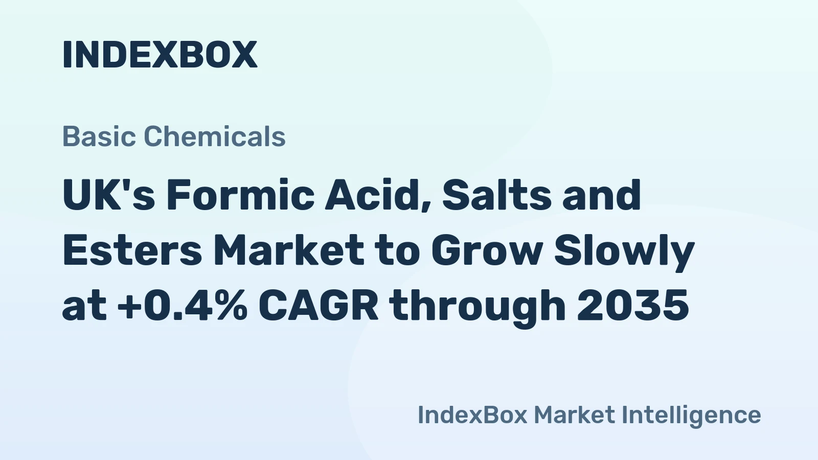 UK's Formic Acid, Salts and Esters Market to Grow Slowly at +0.4% CAGR through 2035