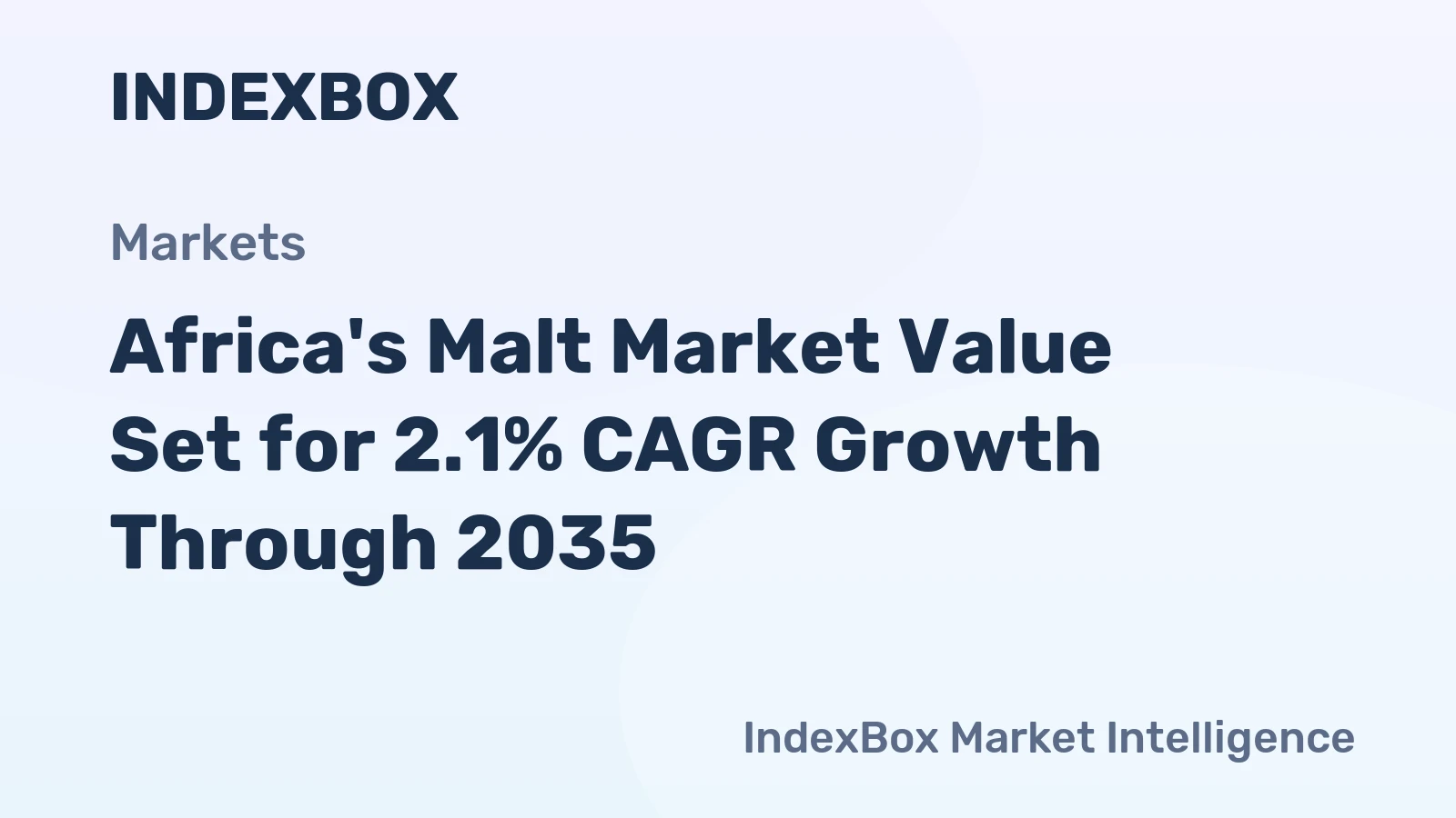 Africa's Malt Market Value Set for 2.1% CAGR Growth Through 2035