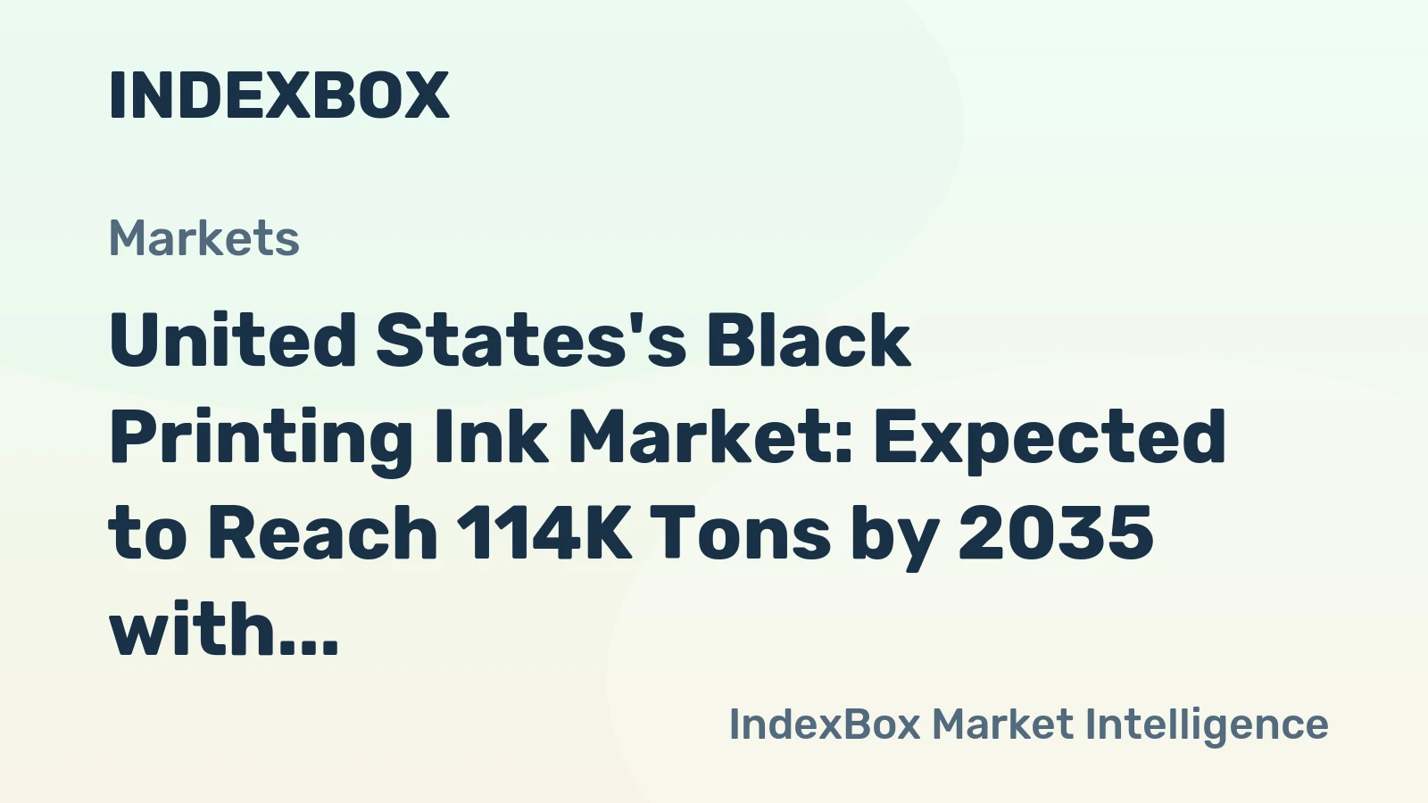 United States's Black Printing Ink Market: Expected to Reach 114K Tons by 2035 with a Value of $2.8B