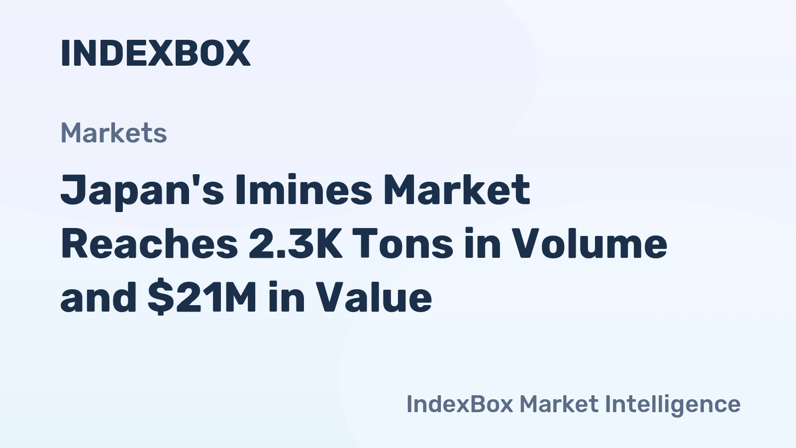 Japan's Imines Market Reaches 2.3K Tons in Volume and $21M in Value