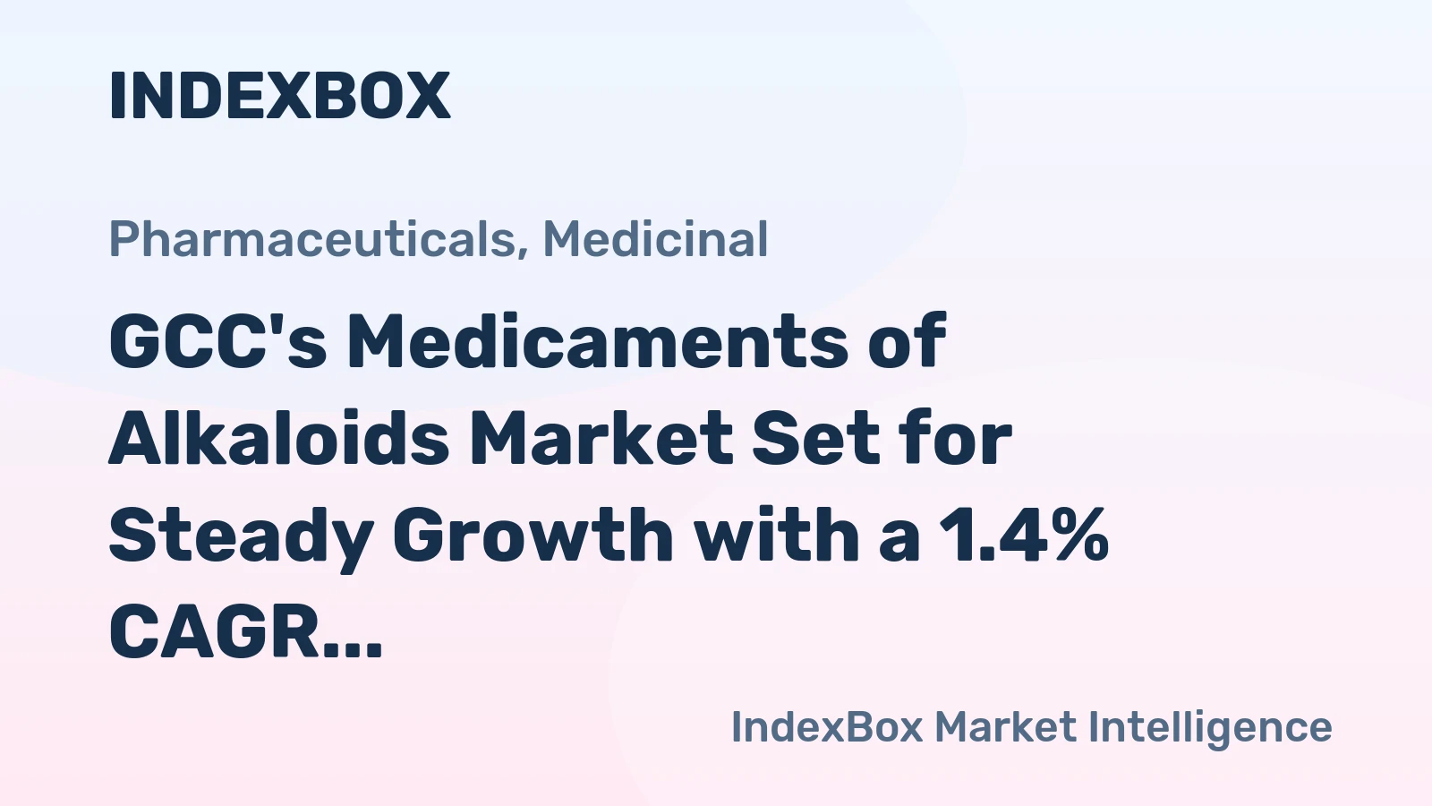 GCC's Medicaments of Alkaloids Market Set for Steady Growth with a 1.4% CAGR in Value