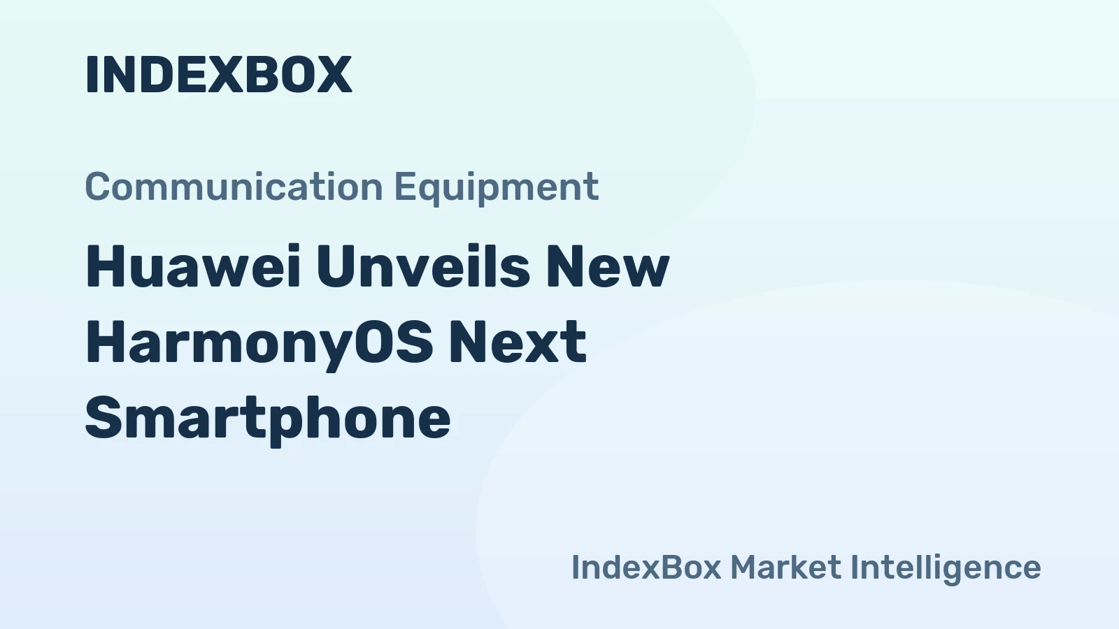 Huawei Unveils New HarmonyOS Next Smartphone