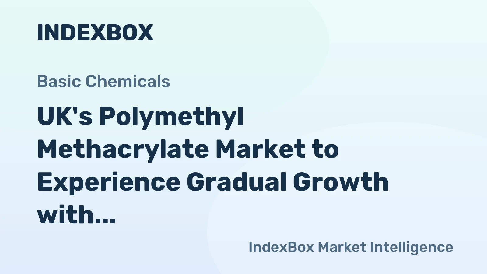 UK's Polymethyl Methacrylate Market to Experience Gradual Growth with a CAGR of +0.8%