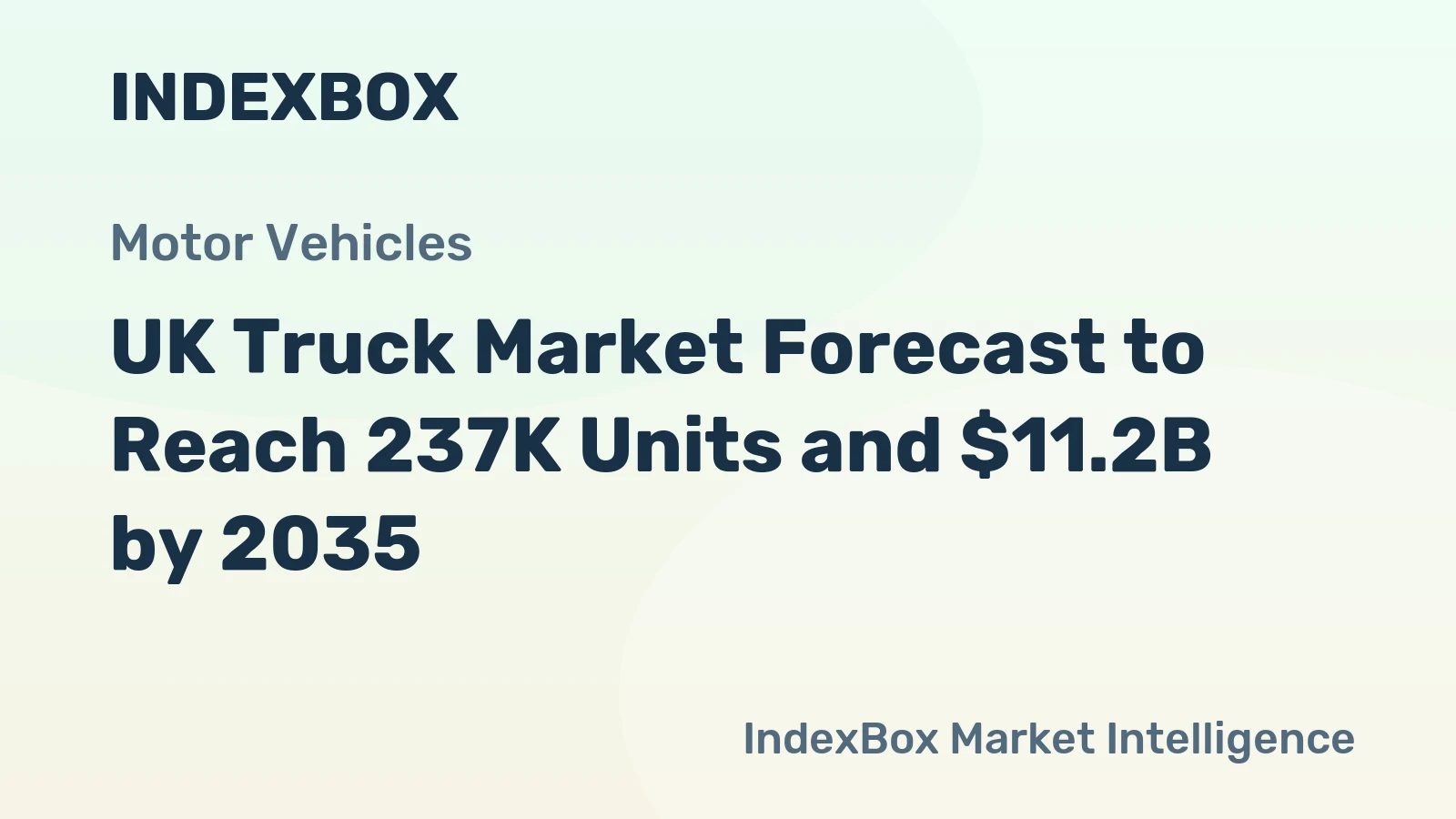 UK Truck Market Forecast to Reach 237K Units and $11.2B by 2035
