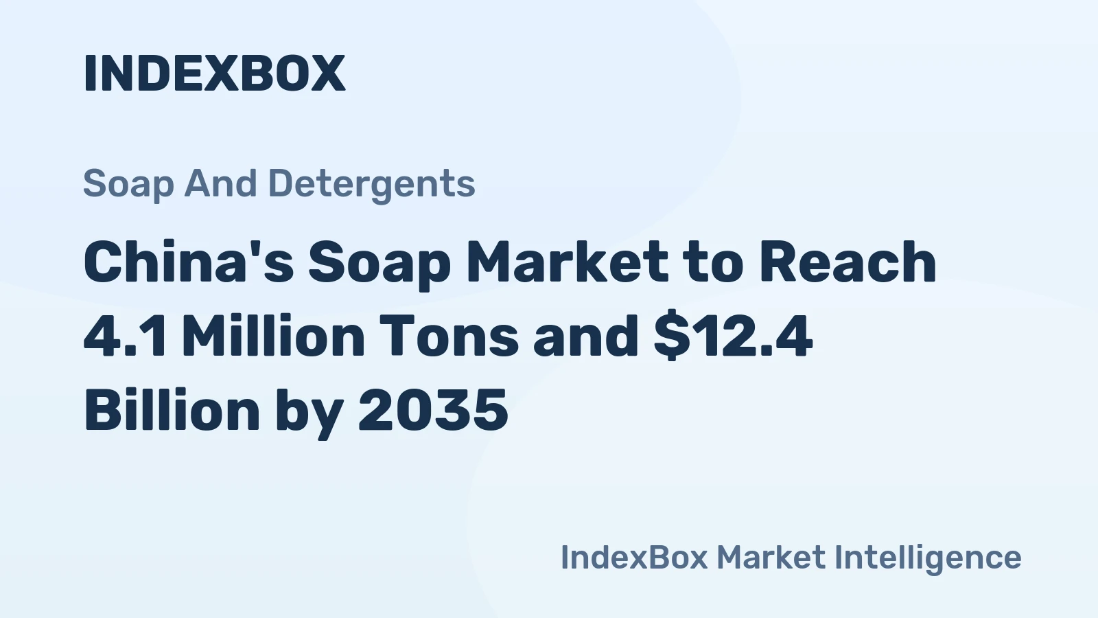 China's Soap Market to Reach 4.1 Million Tons and $12.4 Billion by 2035