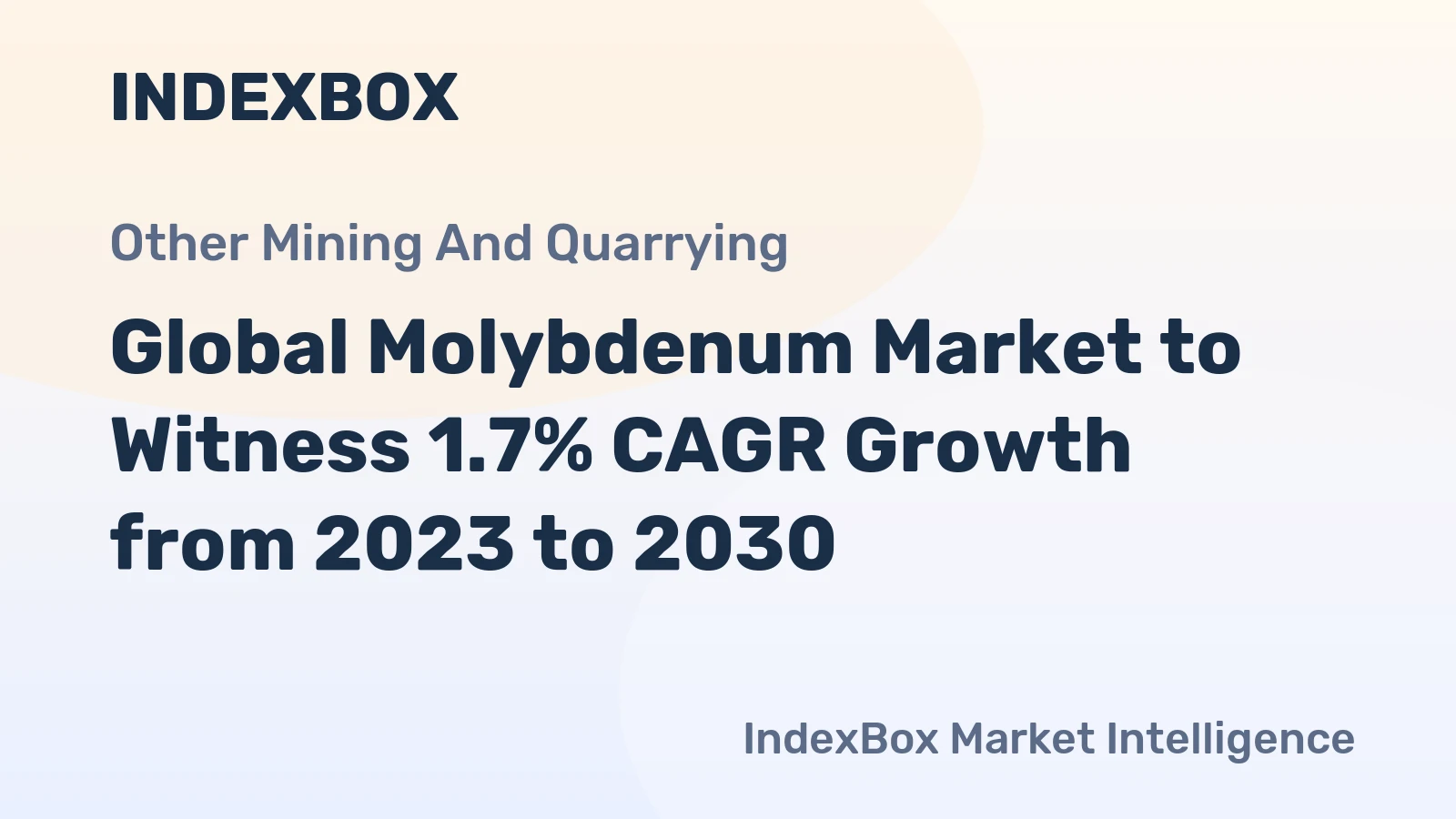 Global Molybdenum Market to Witness 1.7% CAGR Growth from 2023 to 2030