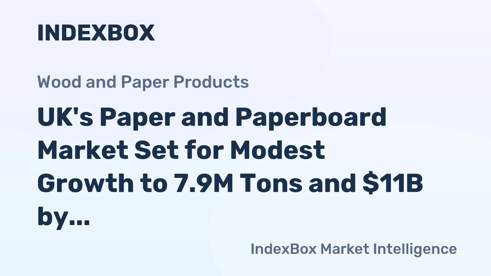 UK's Paper and Paperboard Market Set for Modest Growth to 7.9M Tons and $11B by 2035