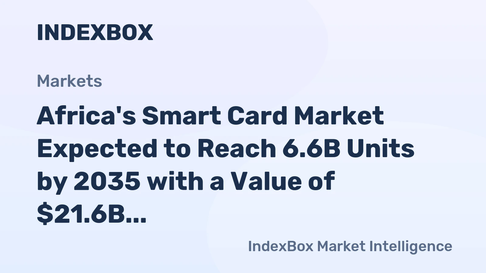 Africa's Smart Card Market Expected to Reach 6.6B Units by 2035 with a Value of $21.6B
