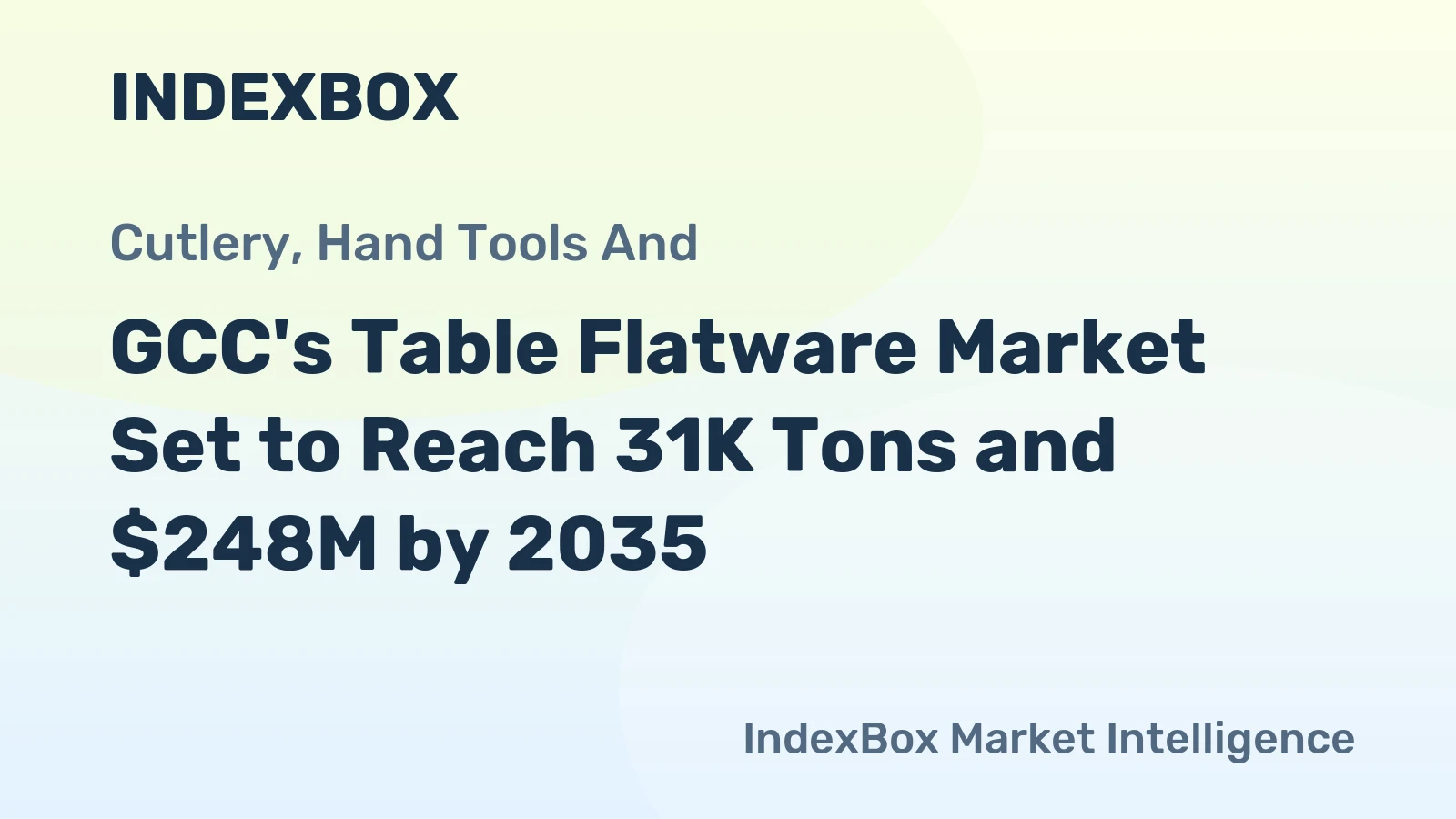 GCC's Table Flatware Market Set to Reach 31K Tons and $248M by 2035