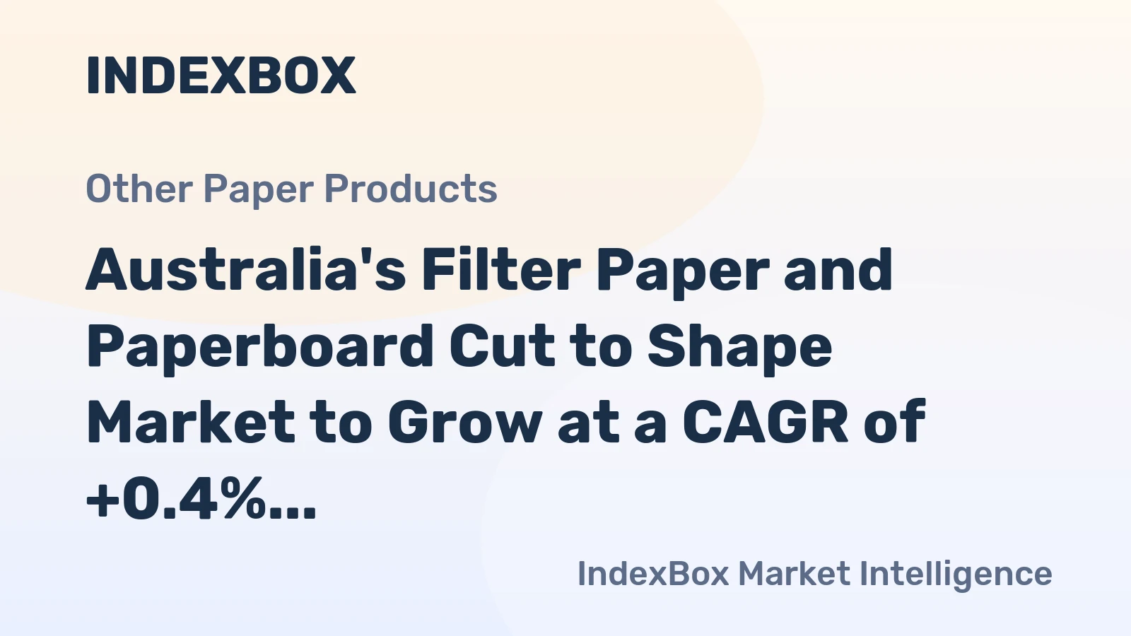 Australia's Filter Paper and Paperboard Cut to Shape Market to Grow at a CAGR of +0.4% from 2024 to 2035