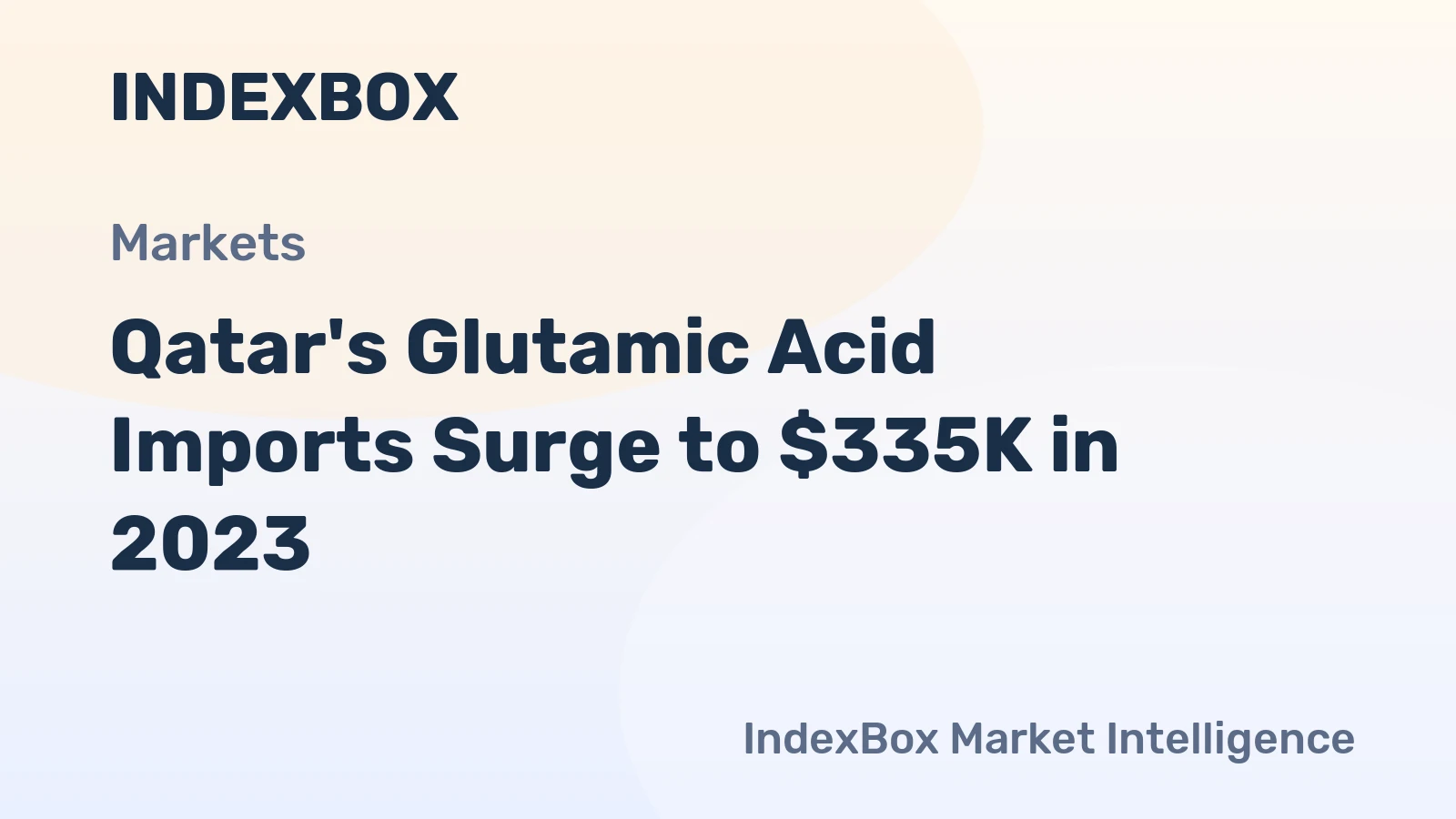 Qatar's Glutamic Acid Imports Surge to $335K in 2023
