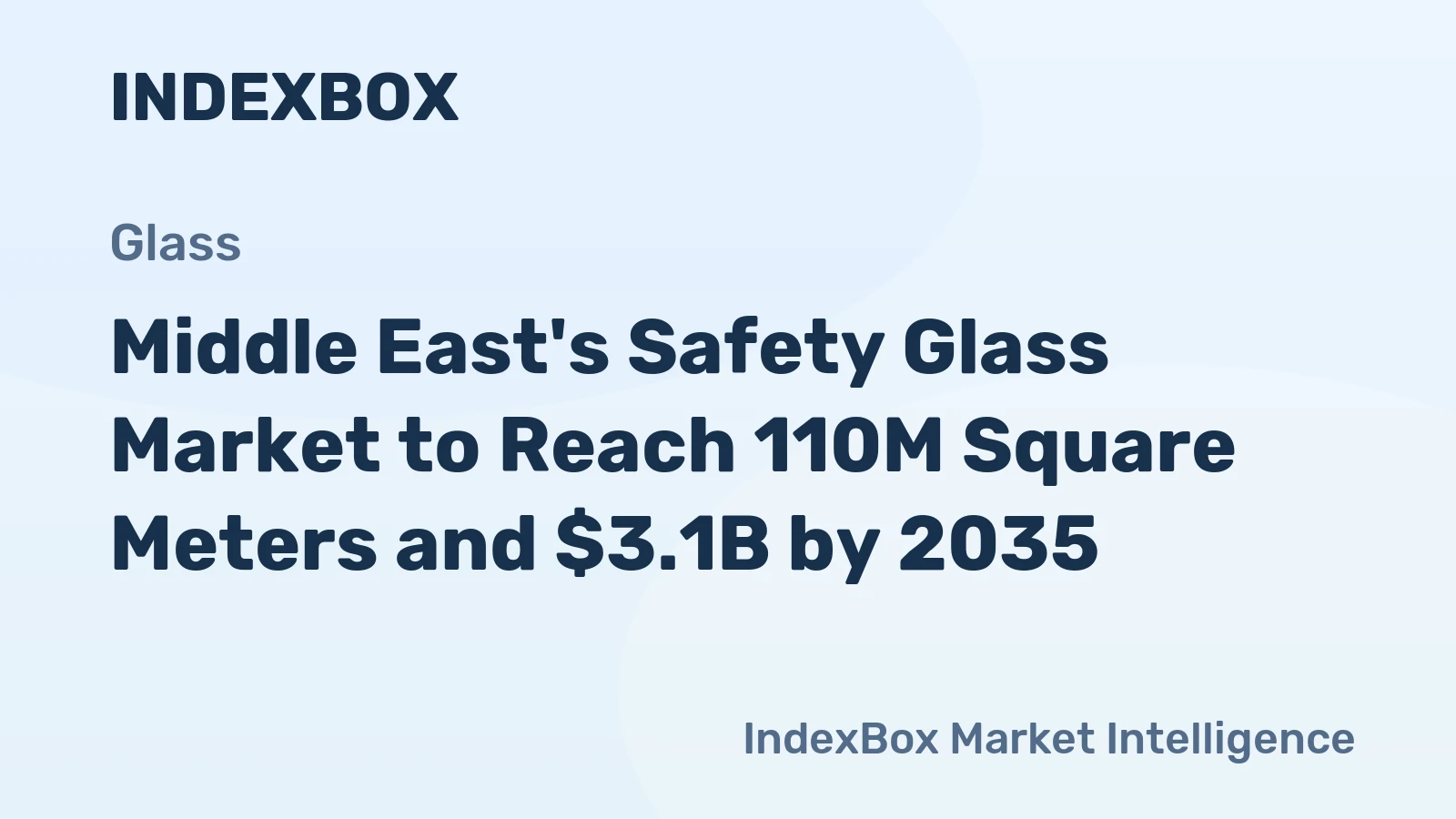 Middle East's Safety Glass Market to Reach 110M Square Meters and $3.1B by 2035