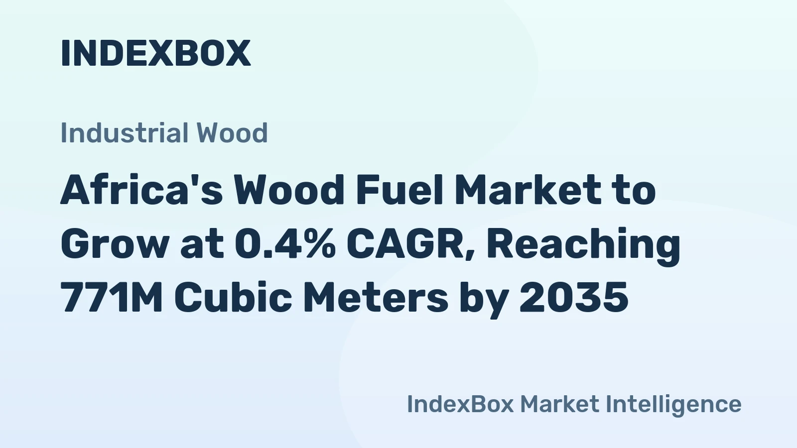 Africa's Wood Fuel Market to Grow at 0.4% CAGR, Reaching 771M Cubic Meters by 2035