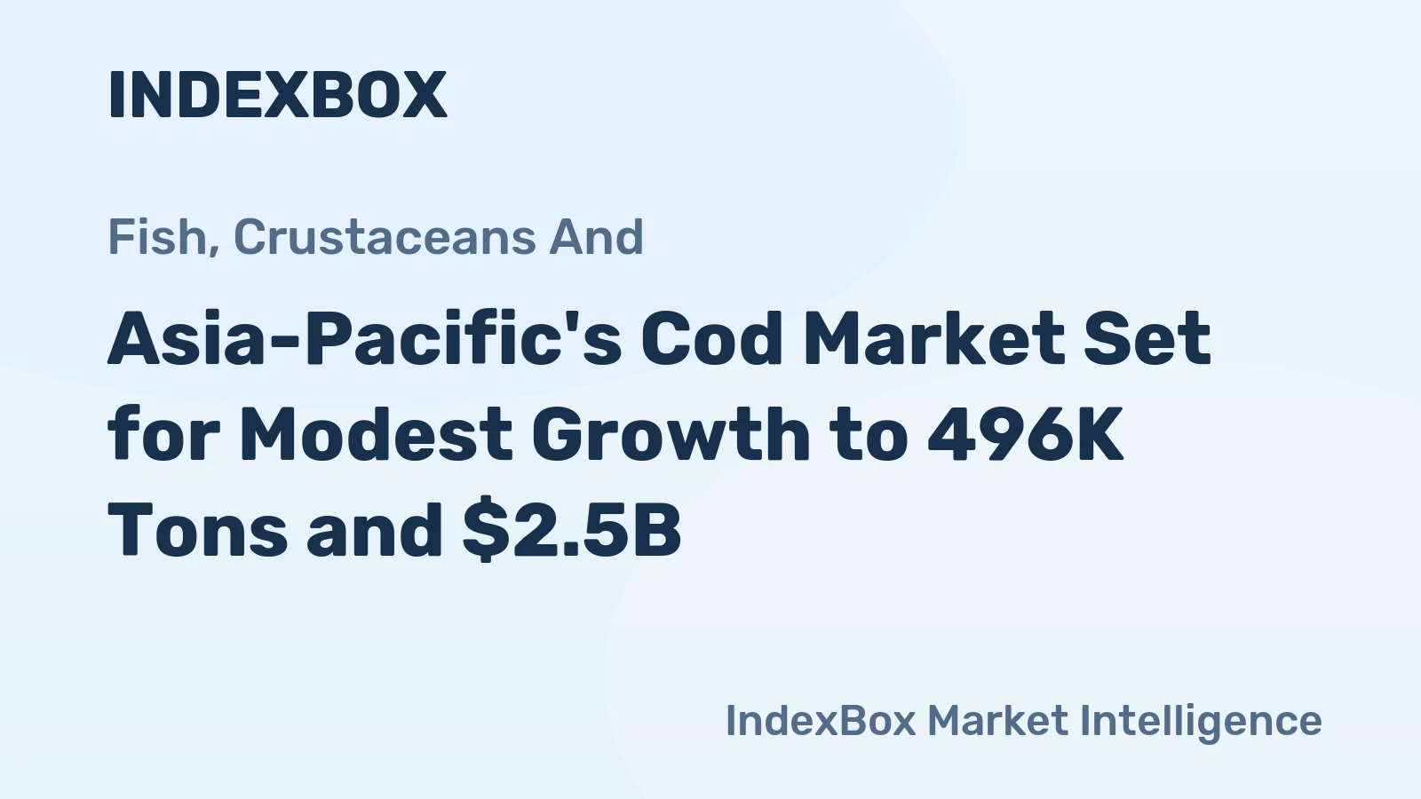 Asia-Pacific's Cod Market Set for Modest Growth to 496K Tons and $2.5B
