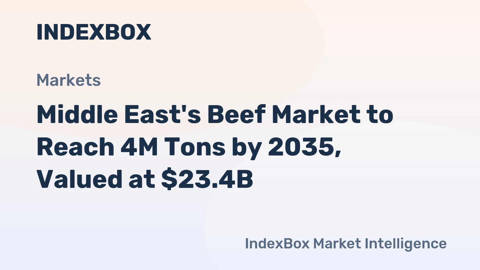 Middle East's Beef Market to Reach 4M Tons by 2035, Valued at $23.4B