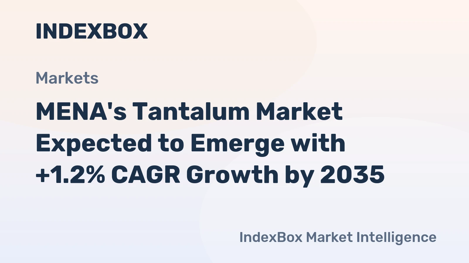 MENA's Tantalum Market Expected to Emerge with +1.2% CAGR Growth by 2035