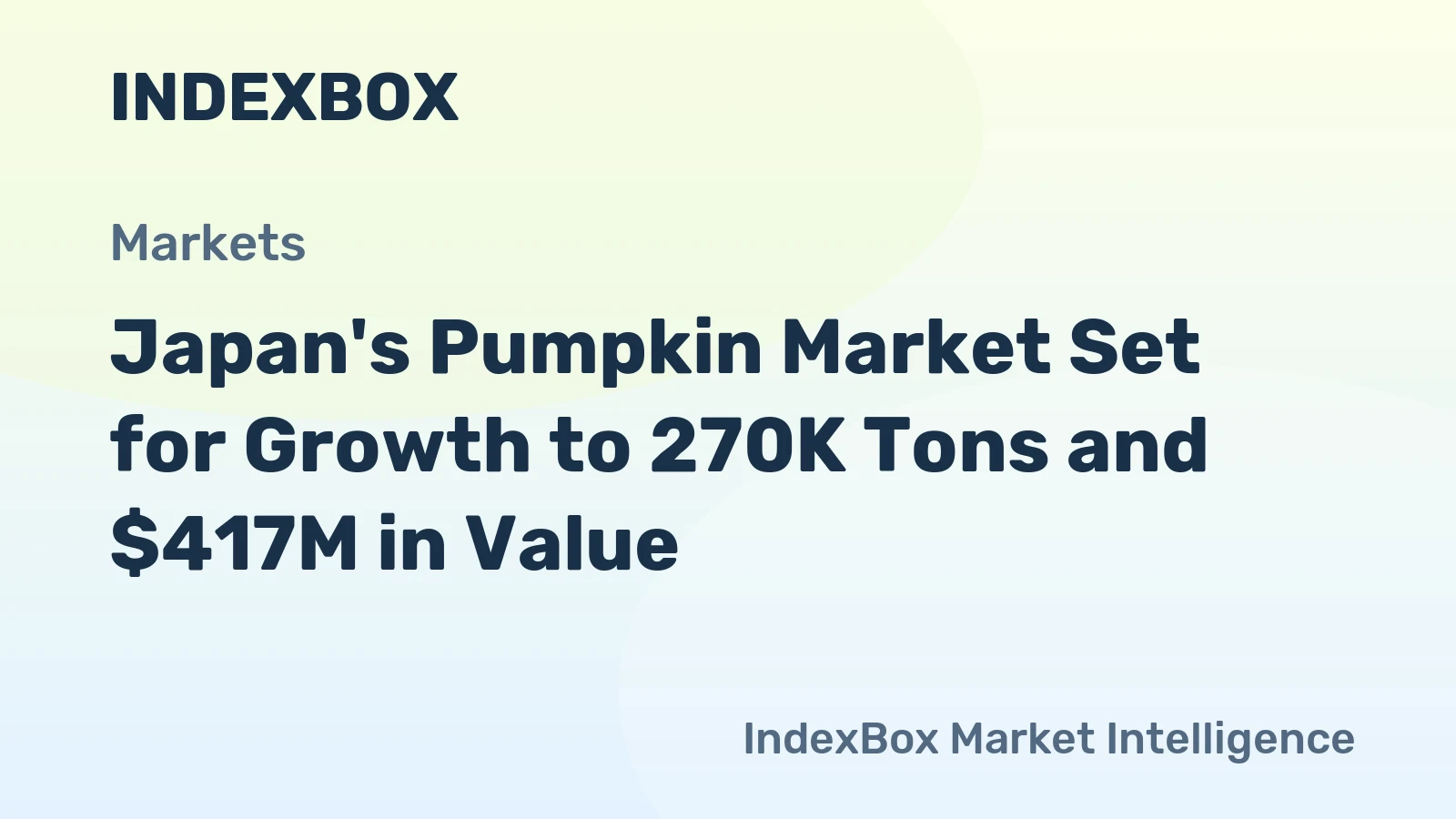 Japan's Pumpkin Market Set for Growth to 270K Tons and $417M in Value