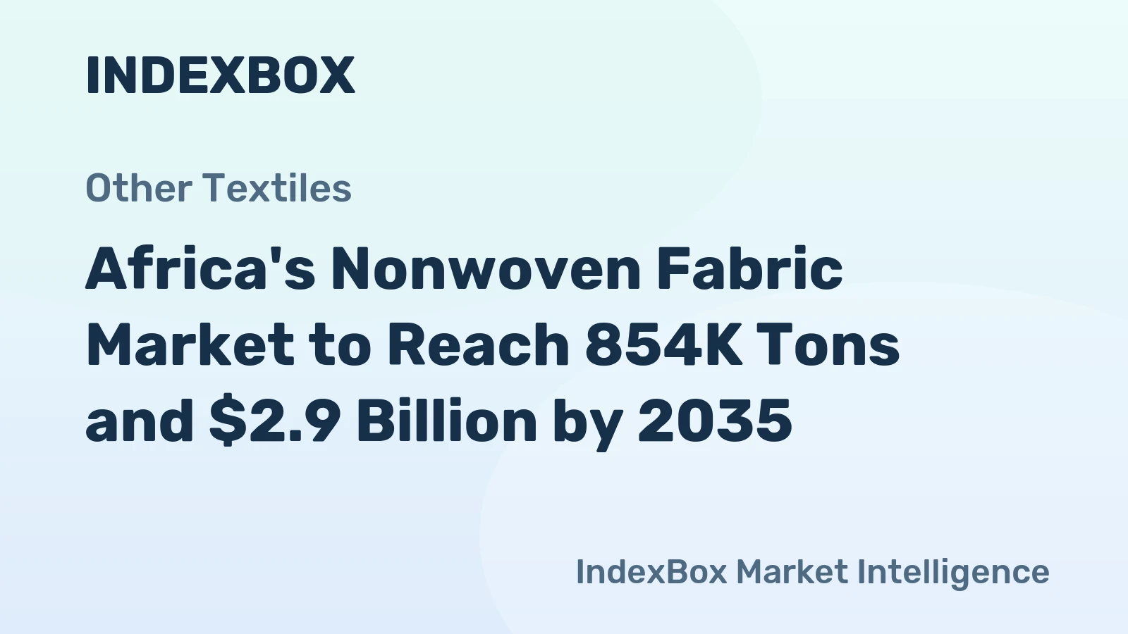 Africa's Nonwoven Fabric Market to Reach 854K Tons and $2.9 Billion by 2035